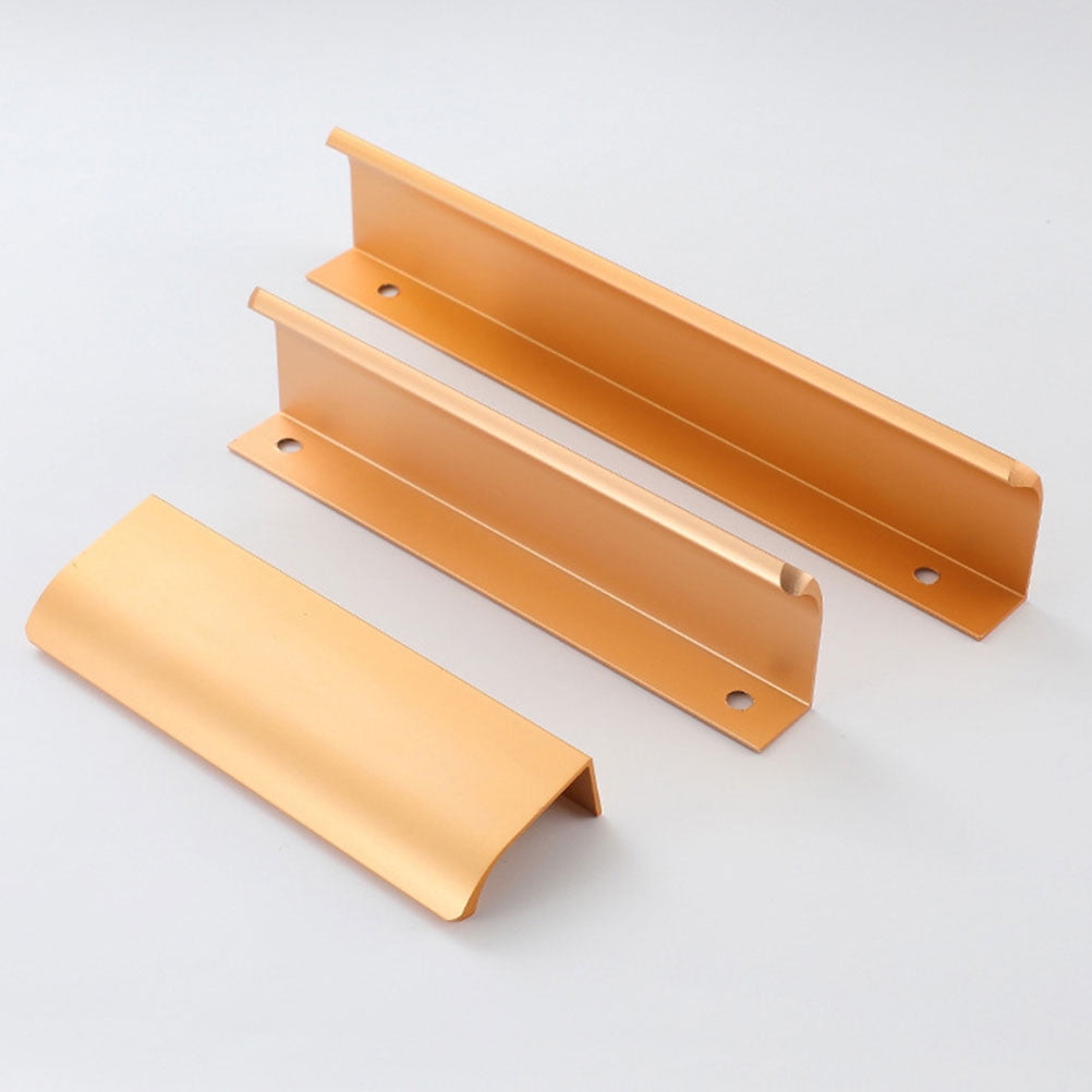 WEUVEB 4Pcs Golden Invisible Cabinet Handle for Bookcases and Shoe ...