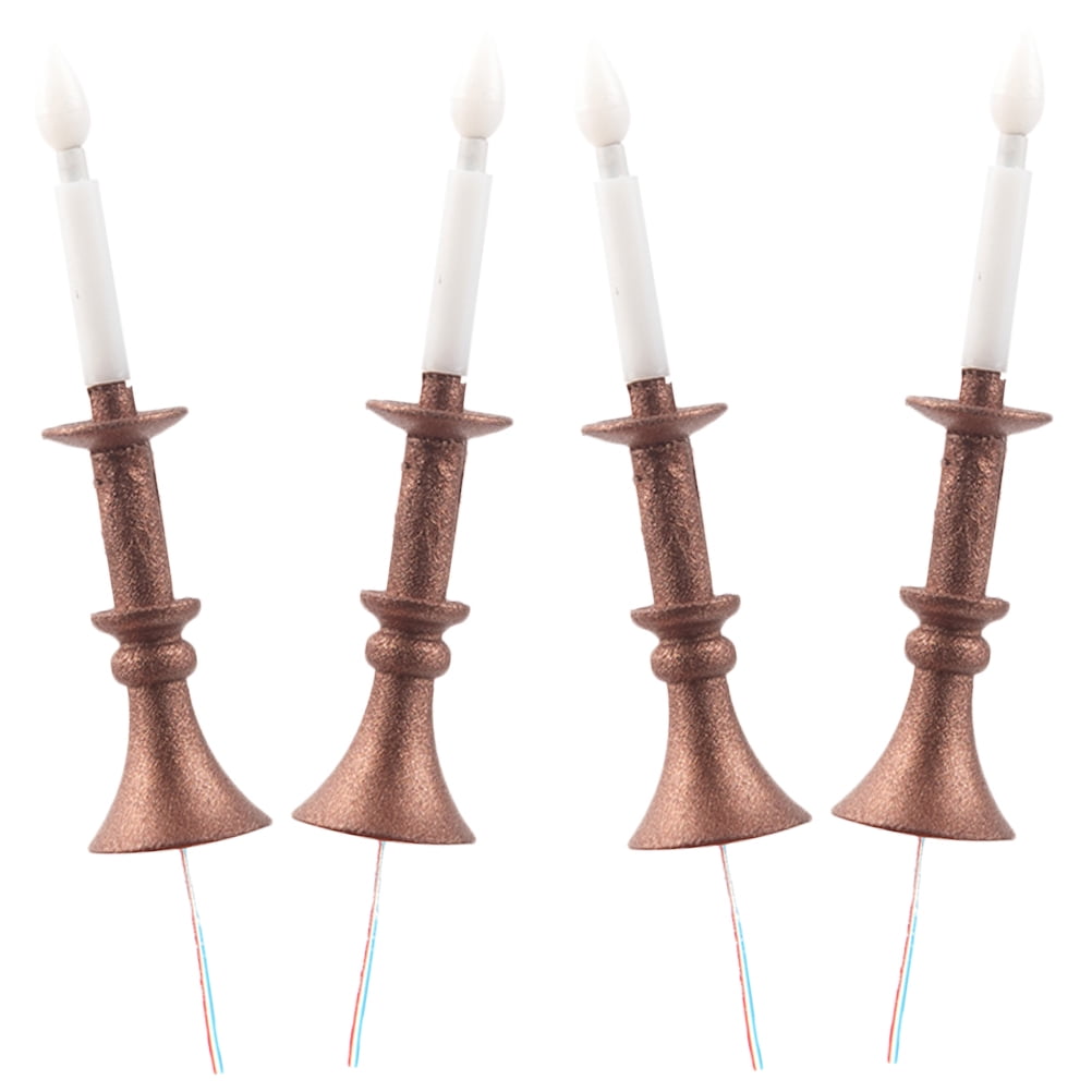 WEUVEB 4Pcs Miniature Candlesticks Models for Micro Scene Decorations ...