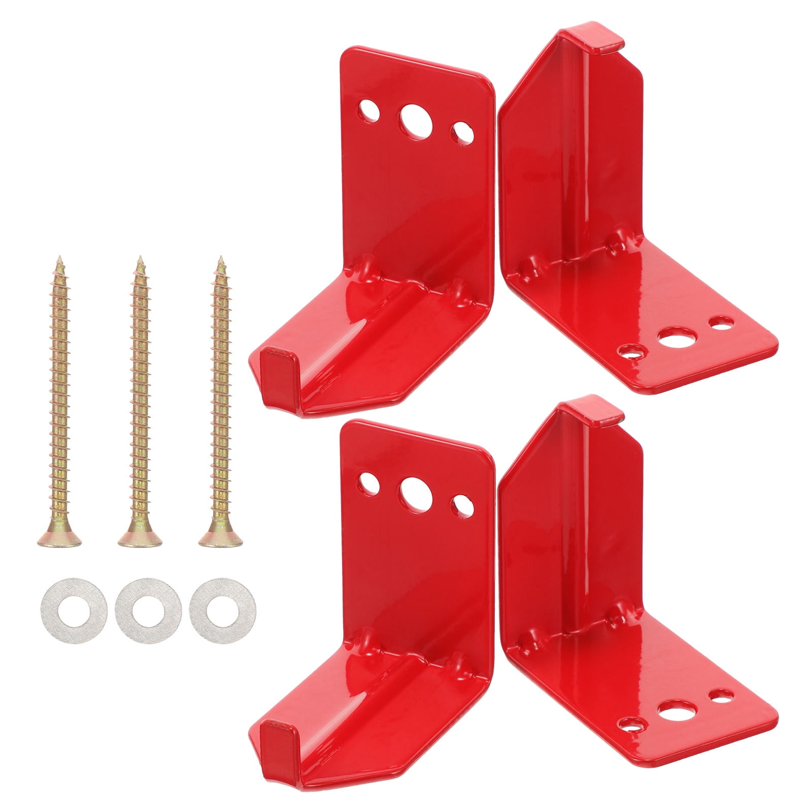 WEUVEB 4Pcs Wall Hook Fire Extinguisher Bracket L-Shaped Space-Saving 6 ...