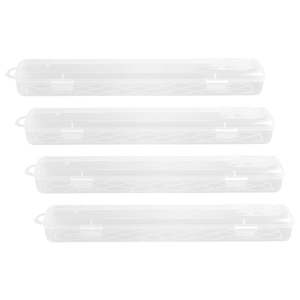 WEUVEB 4Set Pen Containers Clear Pencil Boxes Dustproof and for ...
