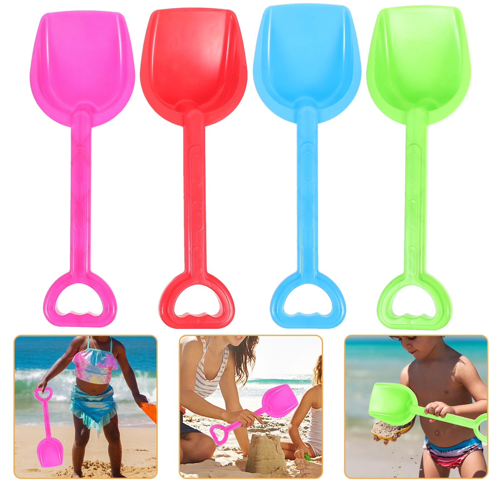 WEUVEB 4Pcs Sand Spade Toys Assorted Color Plastic - Walmart.com