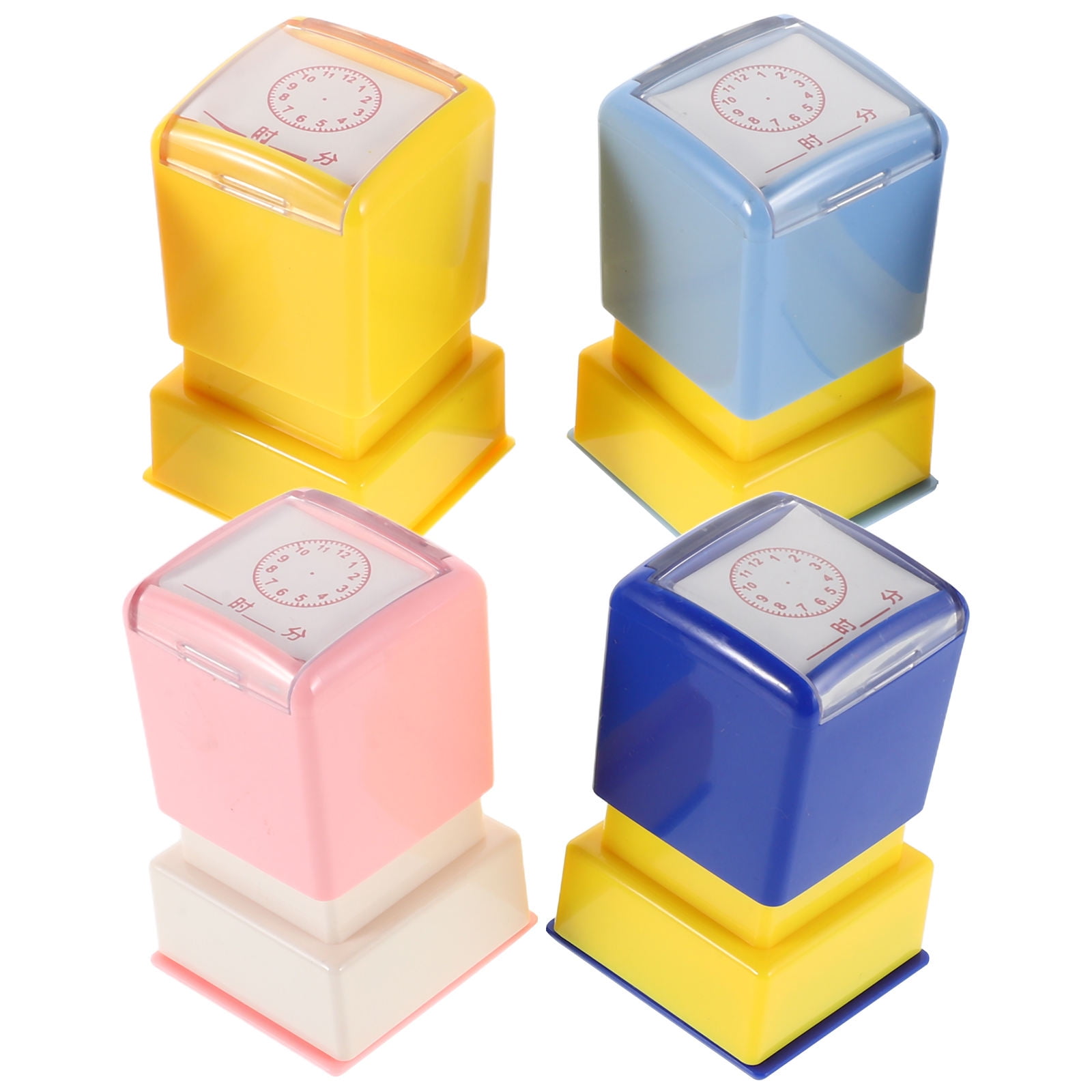 WEUVEB Teaching Clock Stamps Set, 4 Pcs Multi-Functional Educational ...