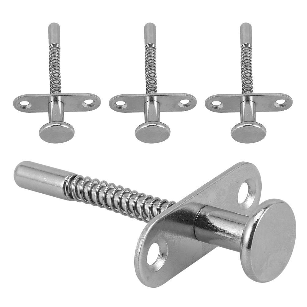 WEUVEB 4pcs Slide Bolt Gate Latch Plunger Latches Silver Iron Universal ...