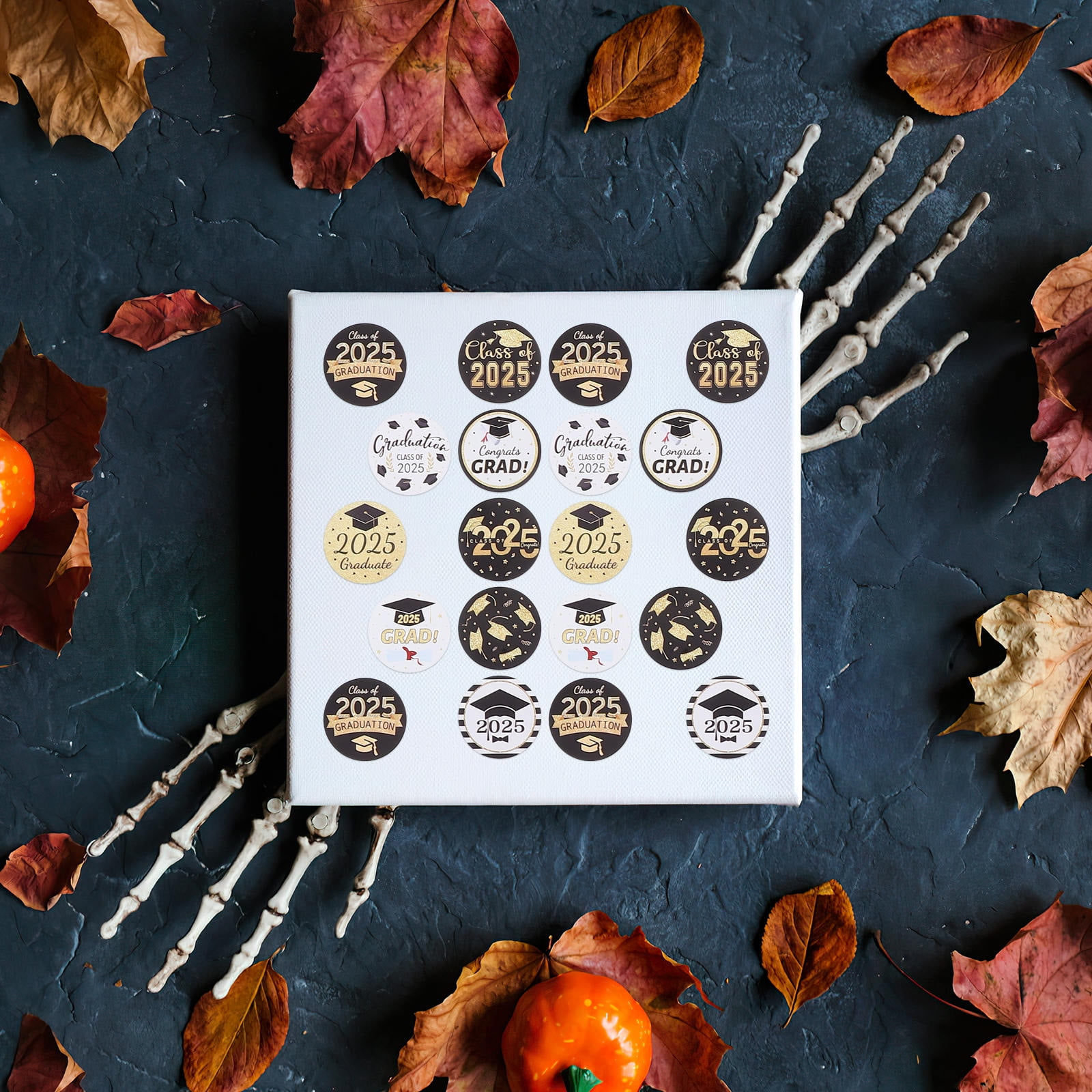 WEUVEB Self-Adhesive Graduation Cap Labels in Copper Color for Party ...