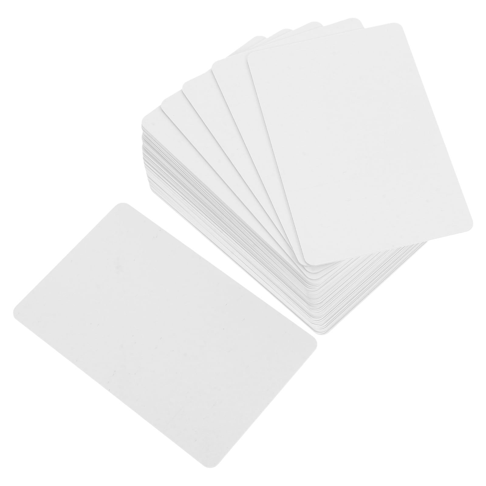 WEUVEB 50pcs Double Sided Printable Pvc Cards Blank Plastic Cards For ...