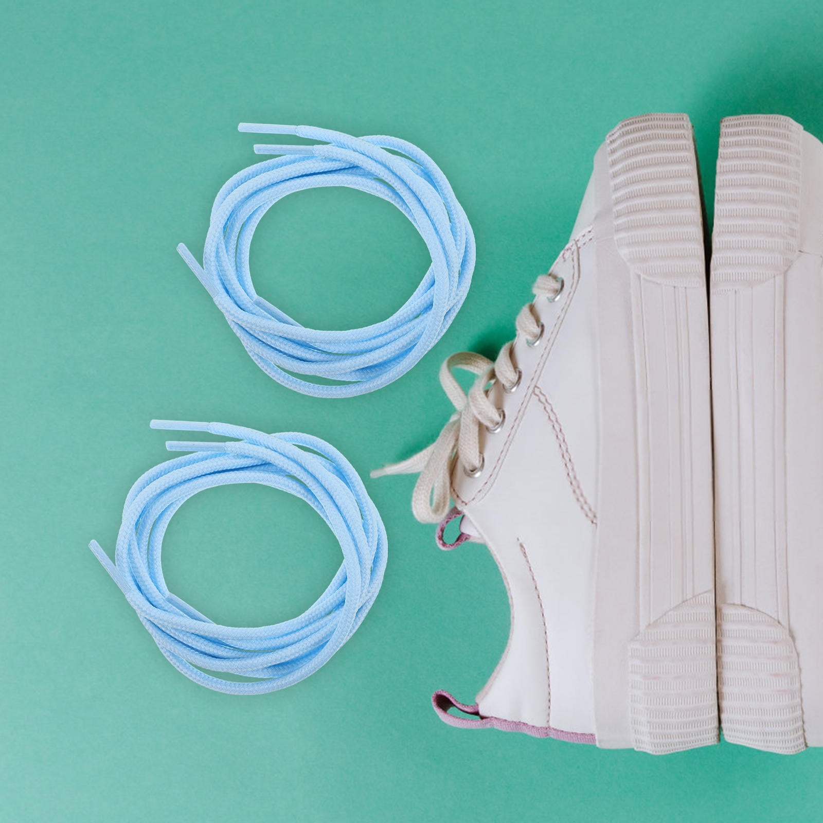 WEUVEB 60 Pairs Round Hiking Shoe Laces Polyester Assorted Color For ...