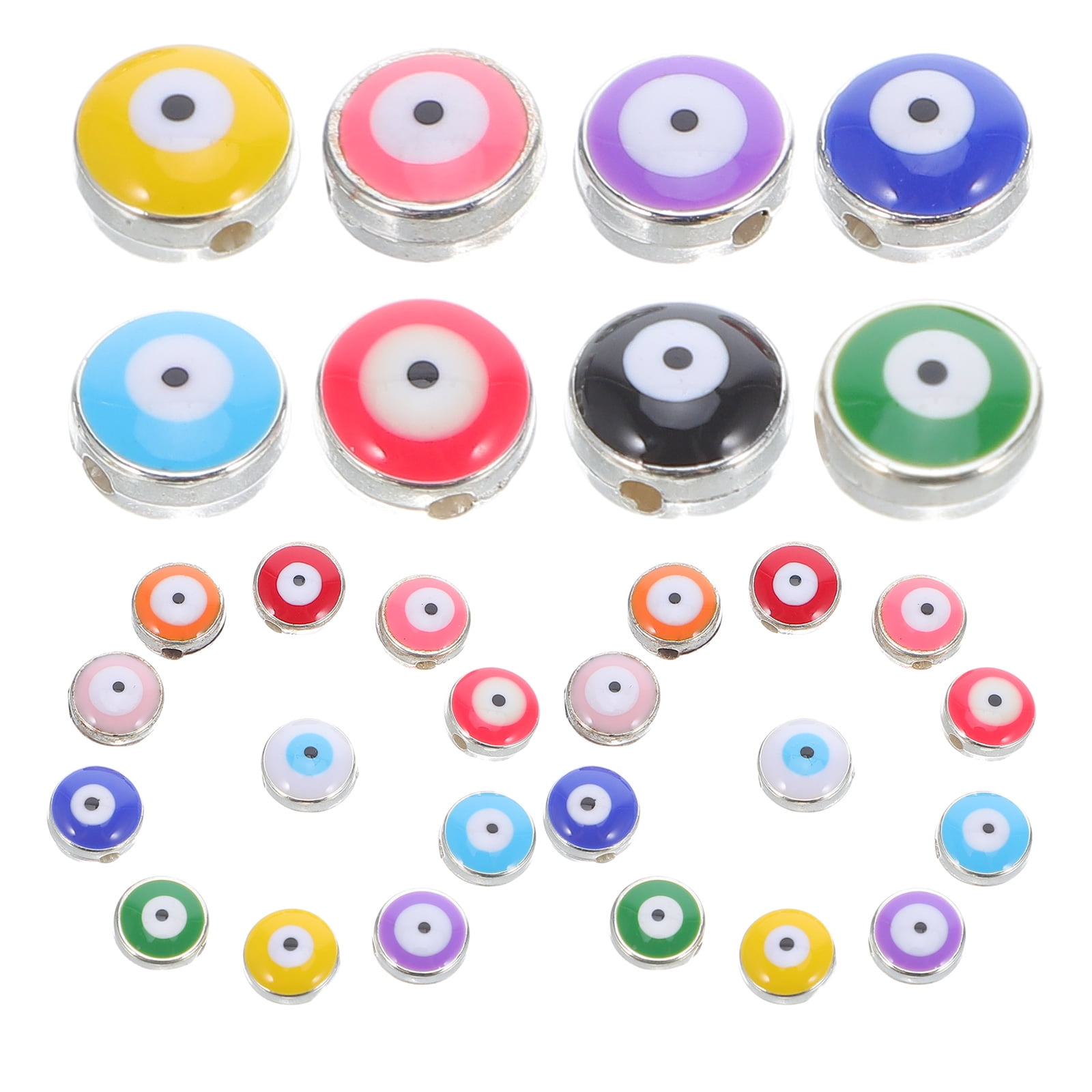WEUVEB 60pcs DIY Charms Evil Eye Beads Assorted Color for Craft ...