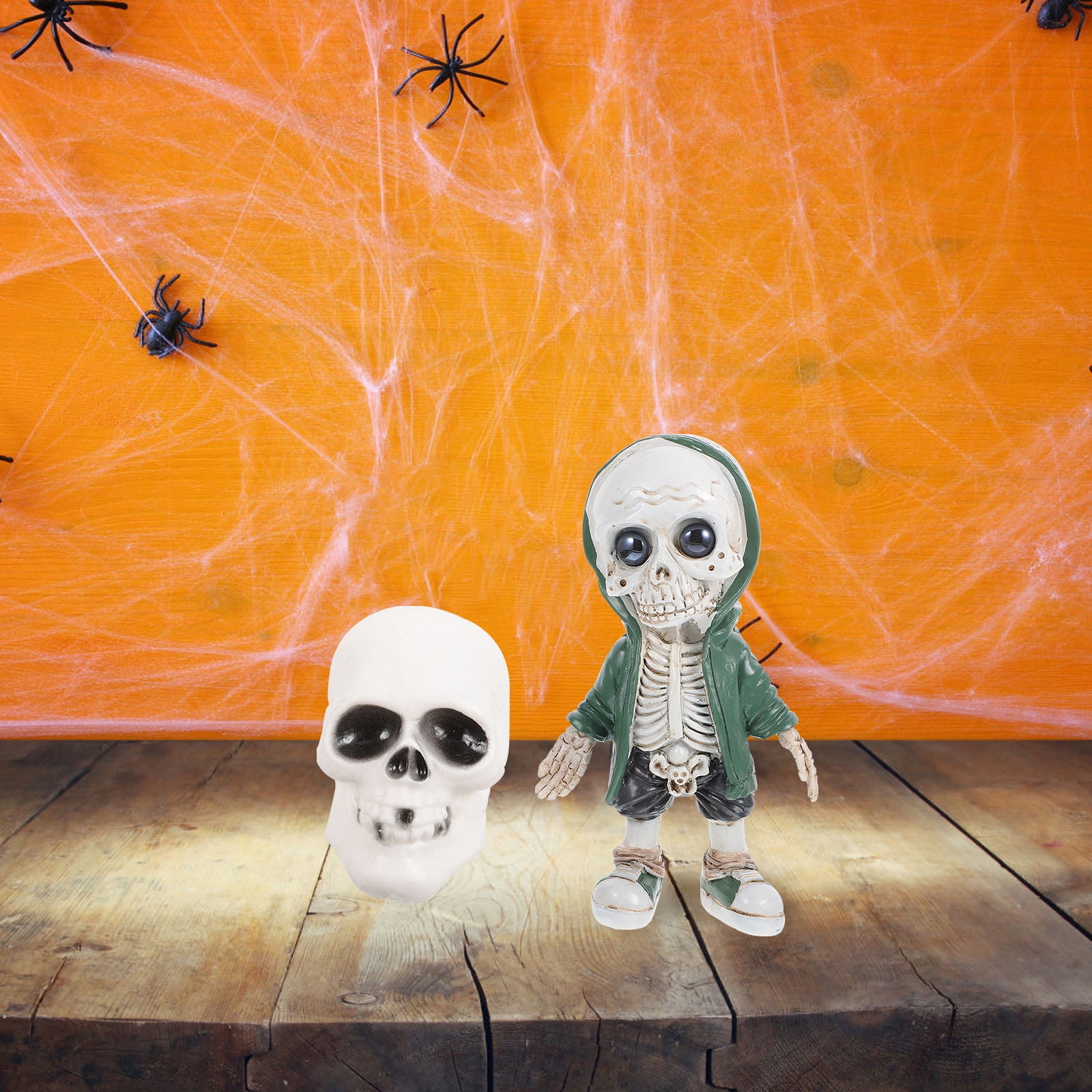 WEUVEB 6Pack Skeleton Figurine Skeletons Statue Desks Olive Green Resin ...