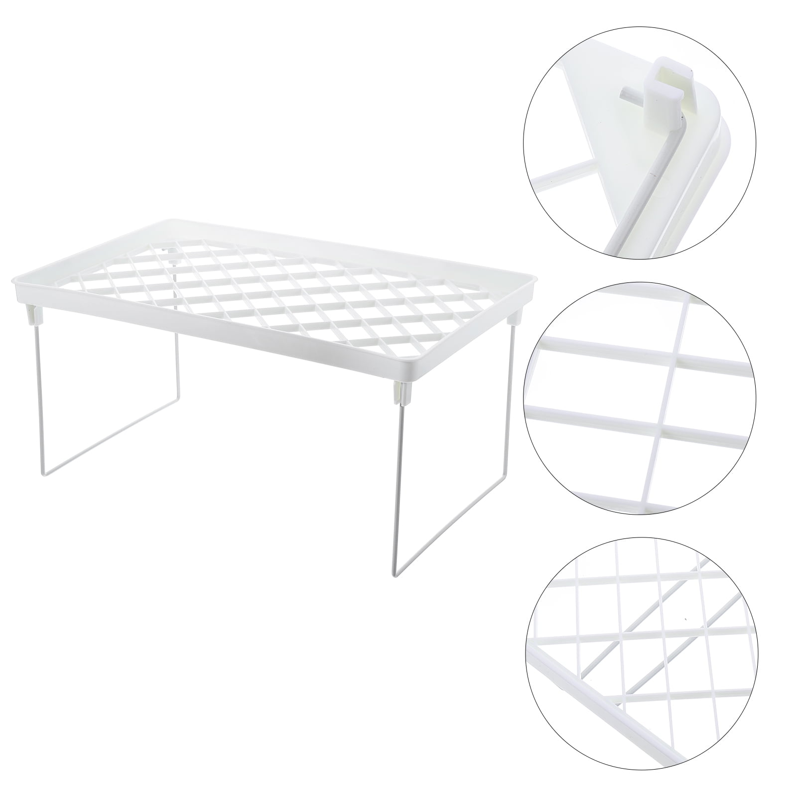 WEUVEB 6Pack White Plastic Shelf For Bathroom Storage Organizer For ...
