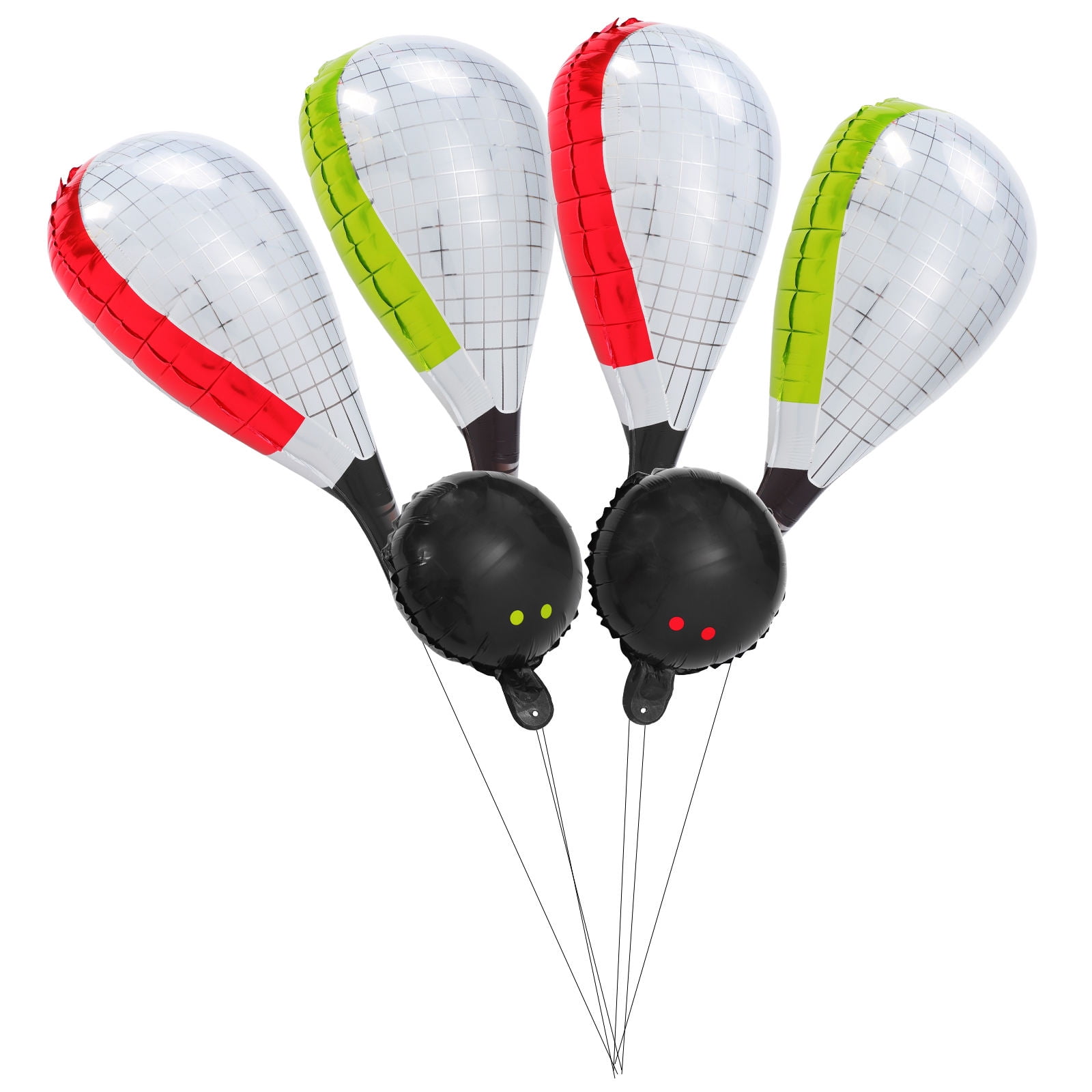 WEUVEB 6Pcs Assorted Inflatable Squash Racket Balloons with Easy Seal ...