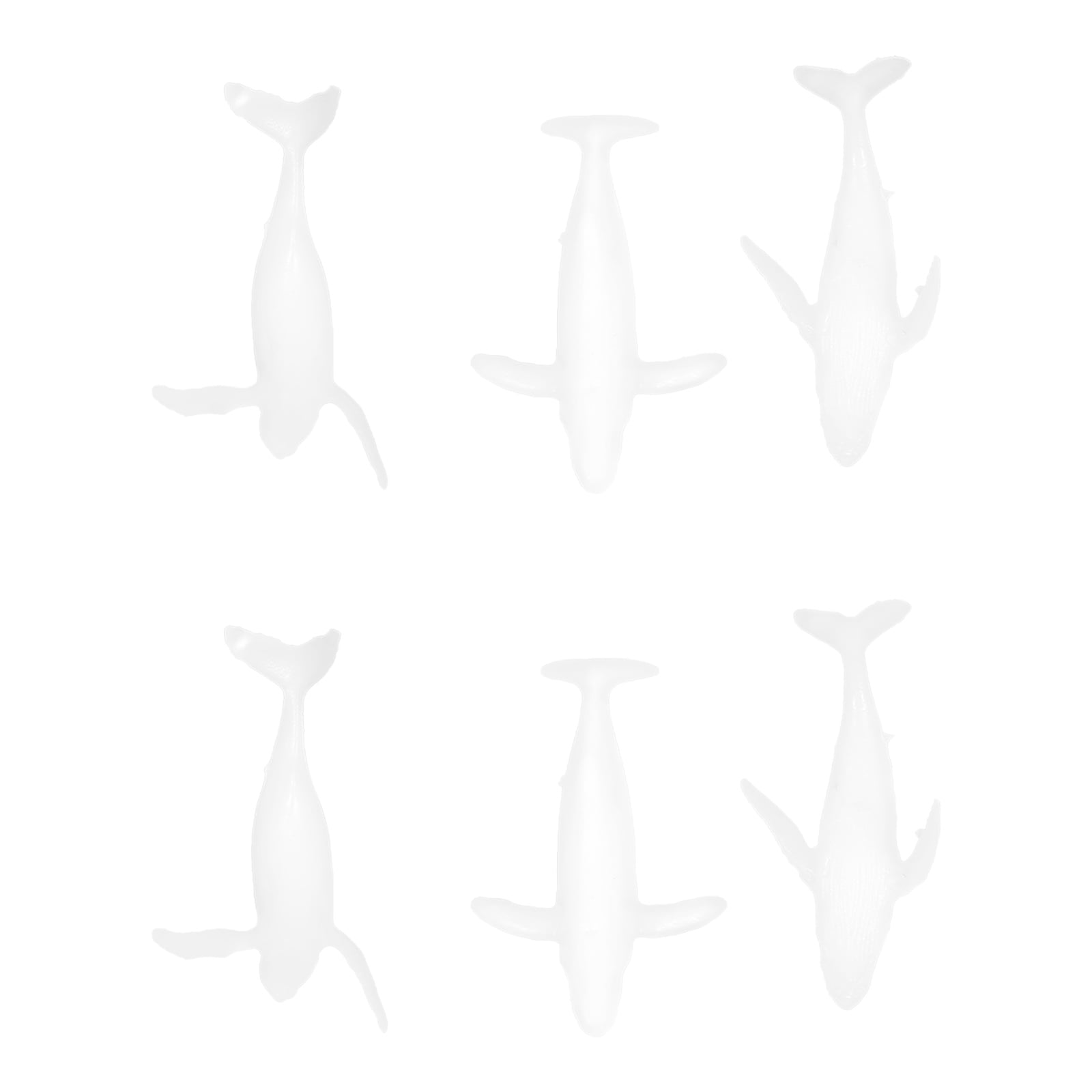 WEUVEB Set of 6 Ocean Animal Miniature Whale Figurines Transparent for ...