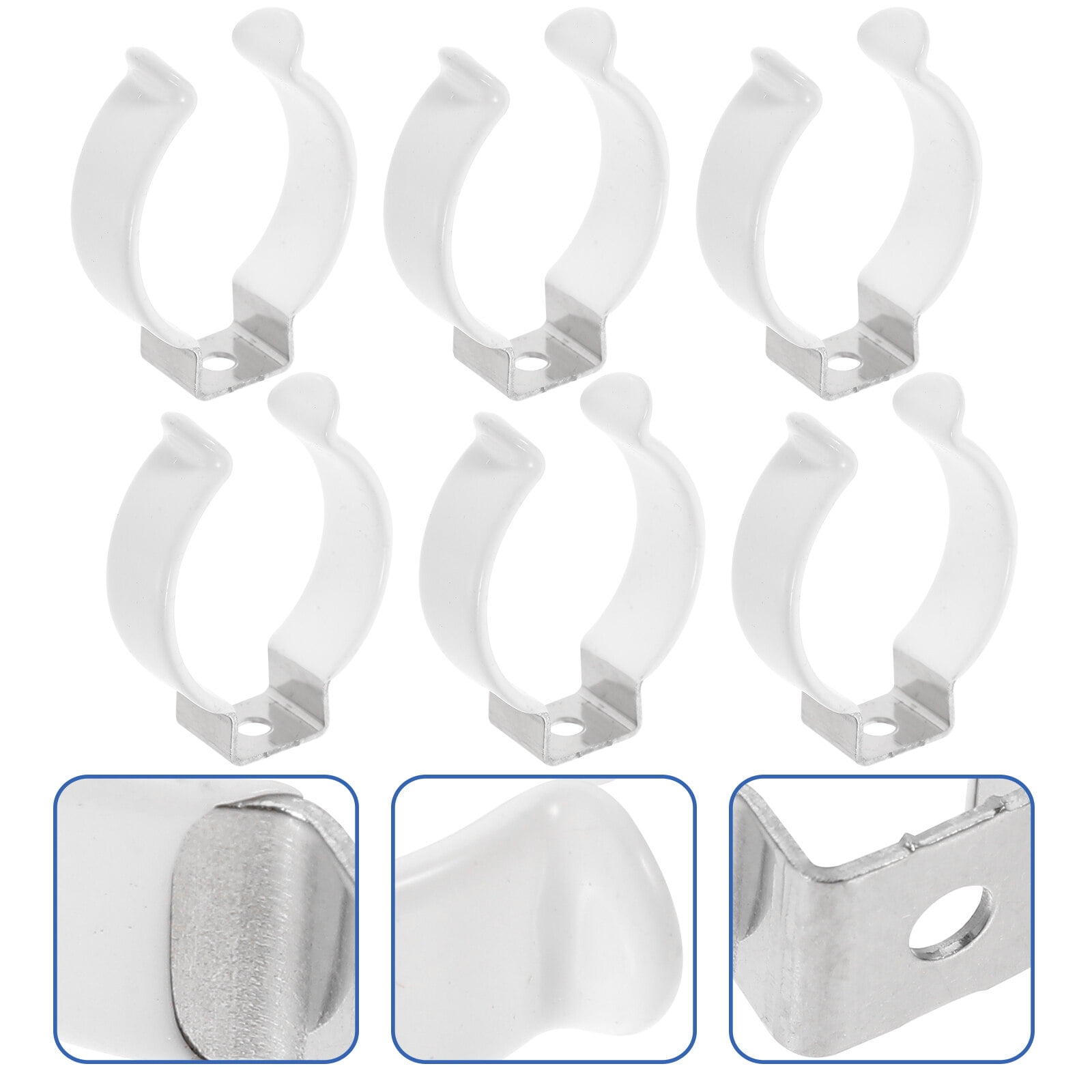 WEUVEB Led Tube Lights Accessories T12 U Clips Holder Brackets White ...