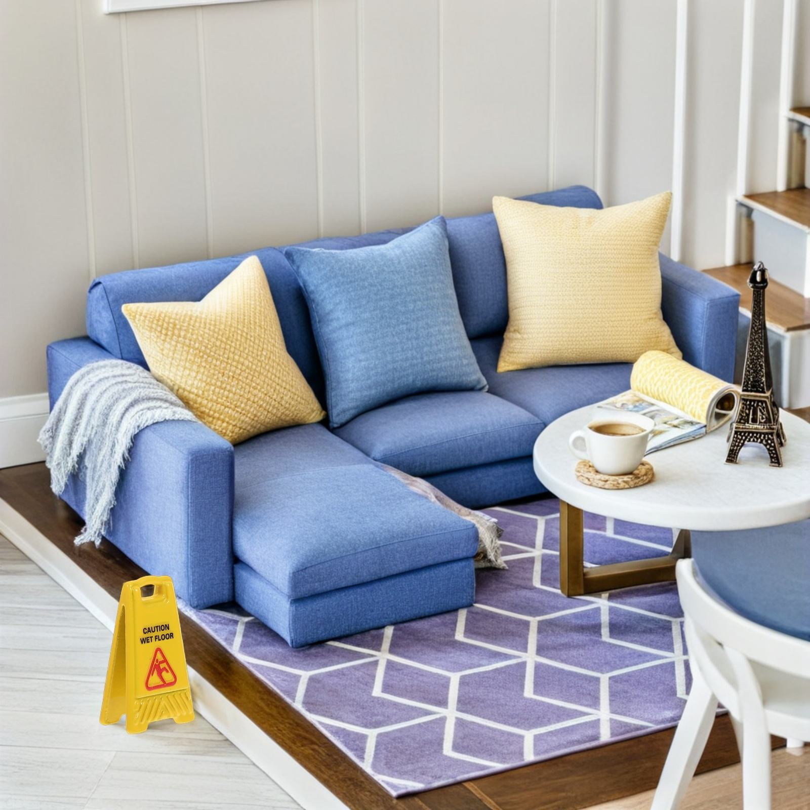 WEUVEB 6pcs Dollhouse Warning Caution Signs Yellow Alloy Indoor ...