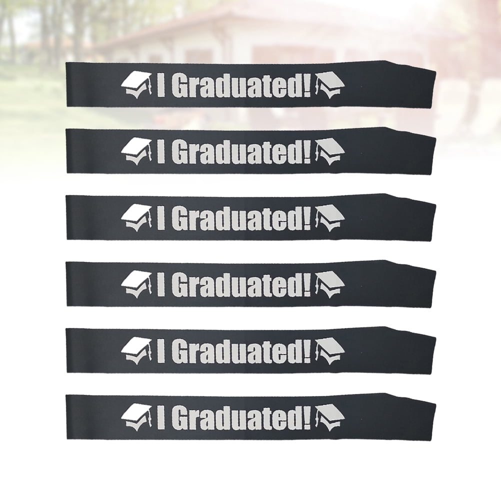 WEUVEB 6pcs Graduation Party Hats and Sash Set with Premium Cloth and ...