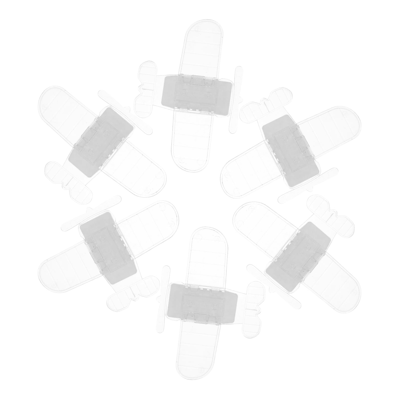 WEUVEB 6pcs Sliding Glass Door Safety Lock Transparent Iron Prevent ...