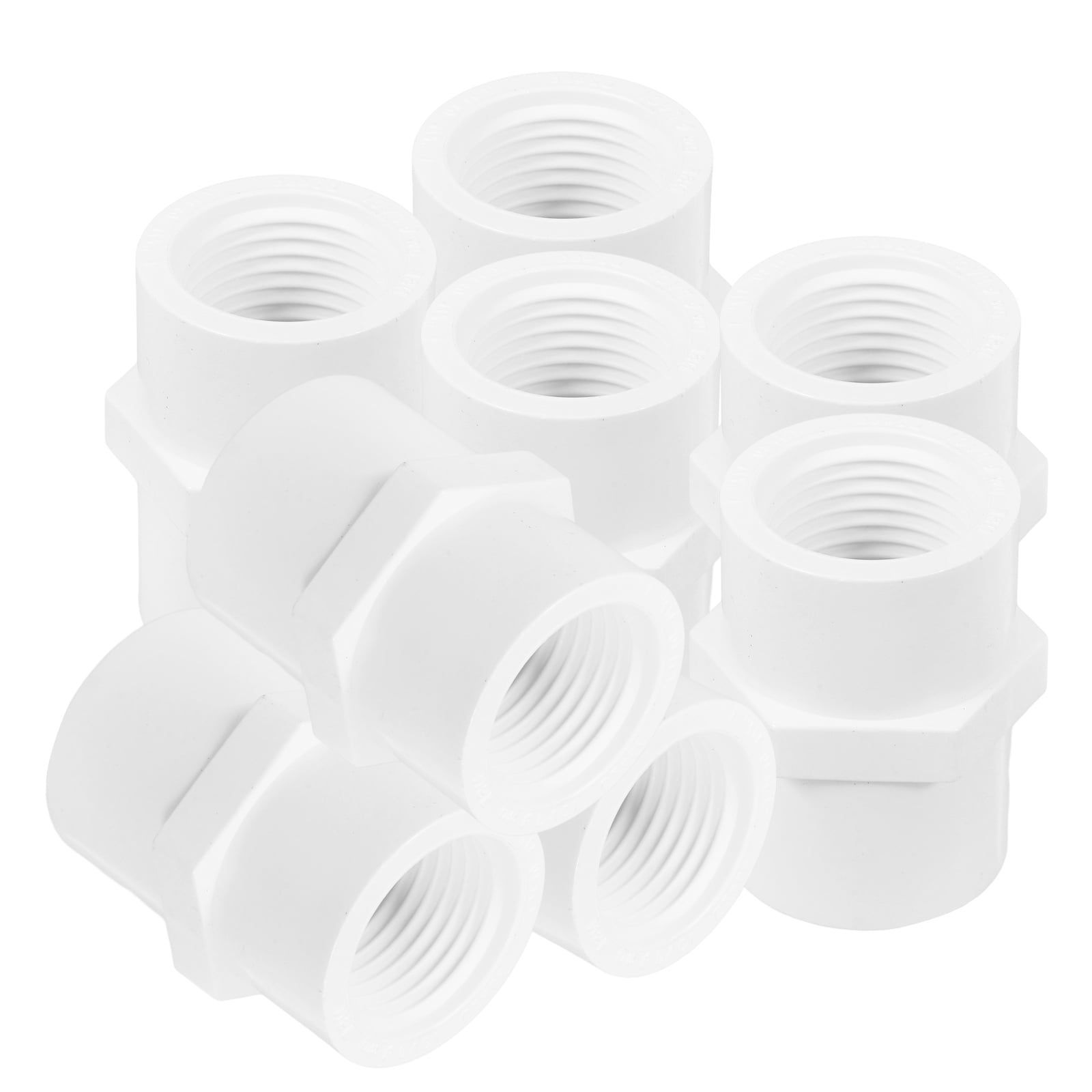 WEUVEB 8Pack Pvc Termination Cap Pipe Fitting White For Underground ...