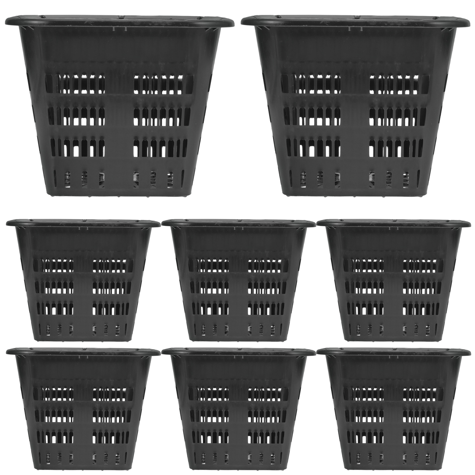 WEUVEB Black Plastic Hydroponic Net Cups 8Pcs for Vegetables and ...