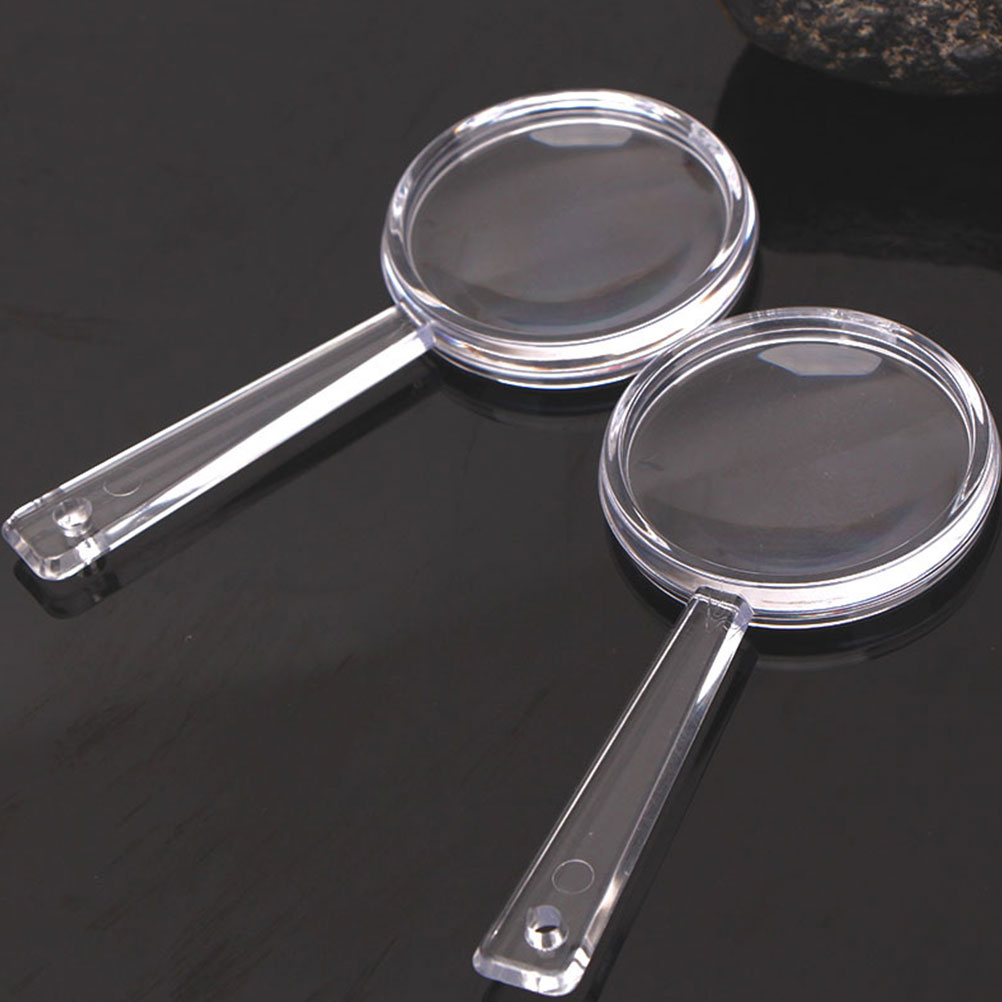 WEUVEB 8Pcs Mini Handheld Acrylic Magnifying Glass for Kids and Seniors ...