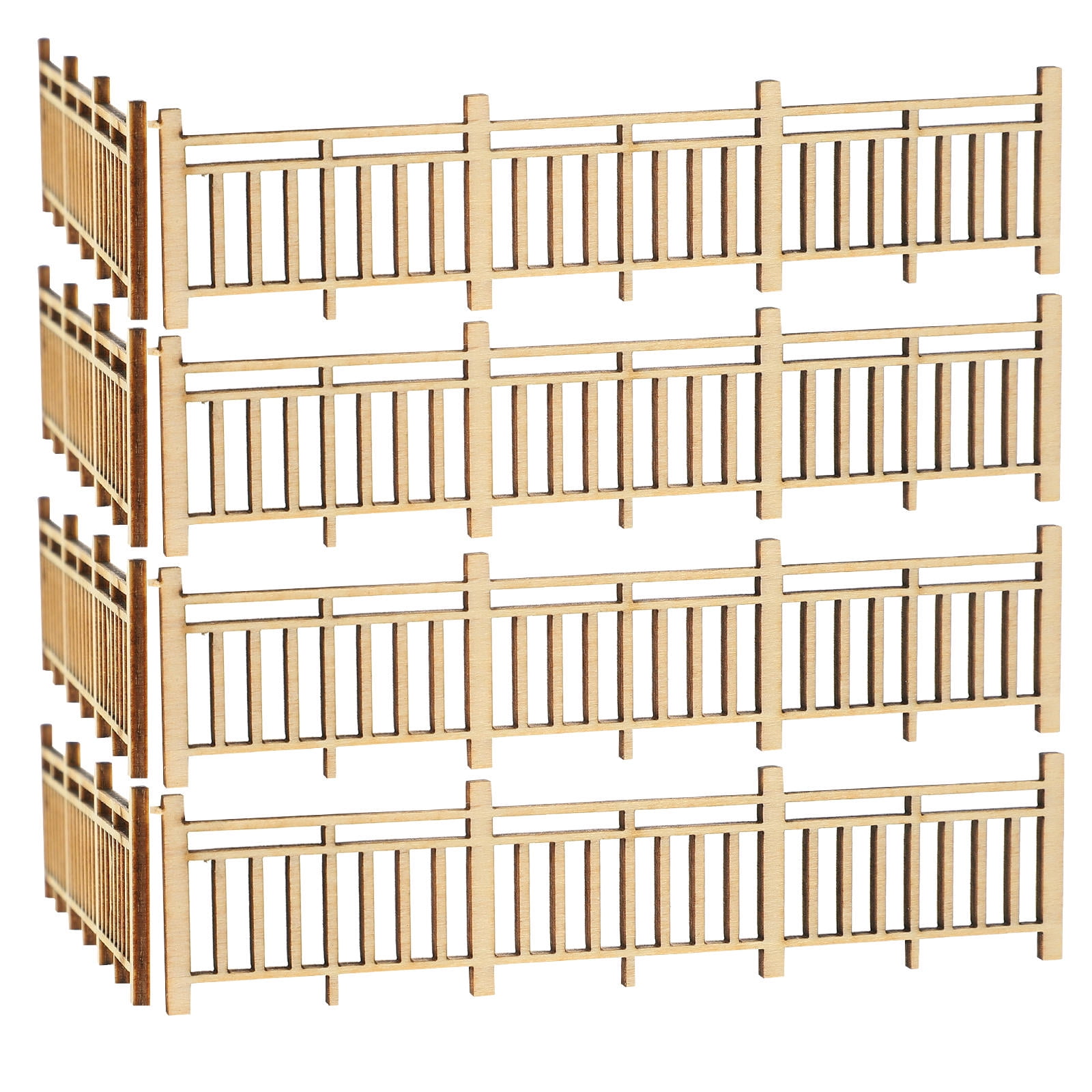 WEUVEB Mini Fake Fence Model Light Brown 8Pack 4.3X1In - Walmart.com