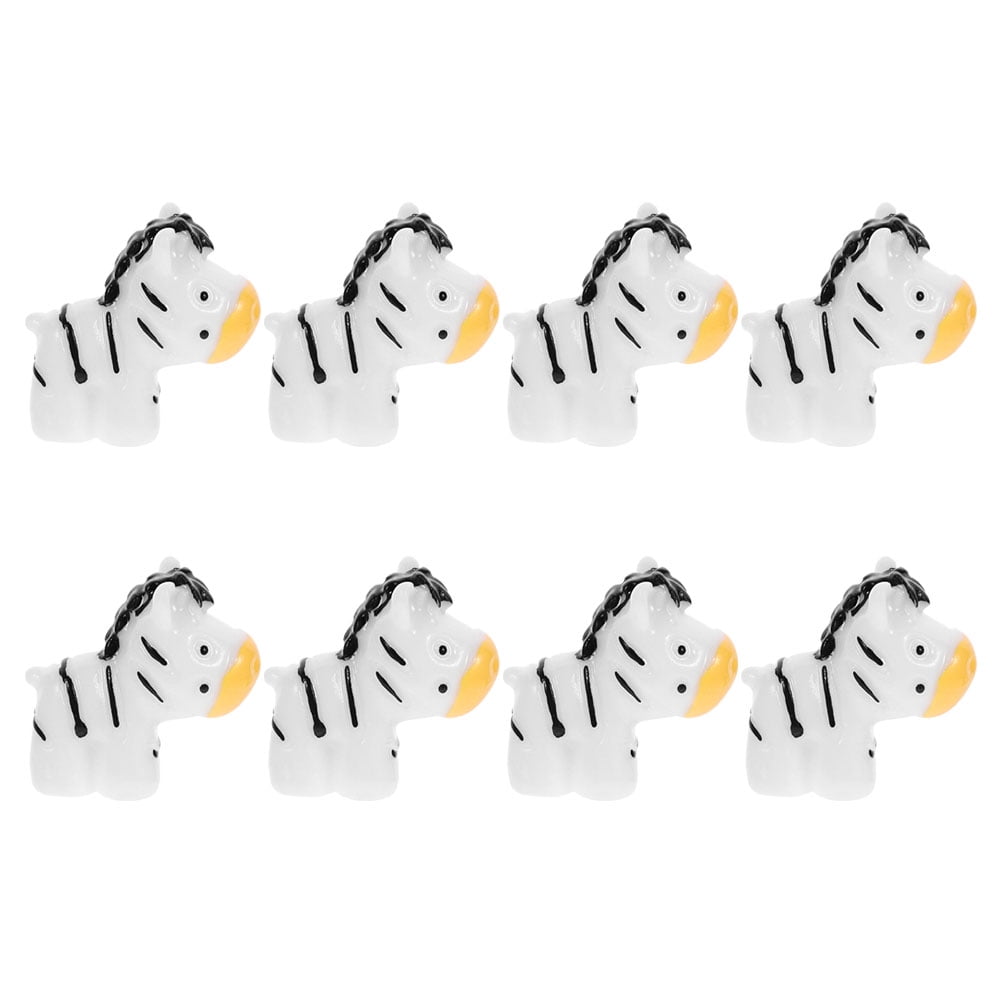 WEUVEB 8pcs Mini Figurines Zebra Shape Resin Multi Craft Enthusiasts ...