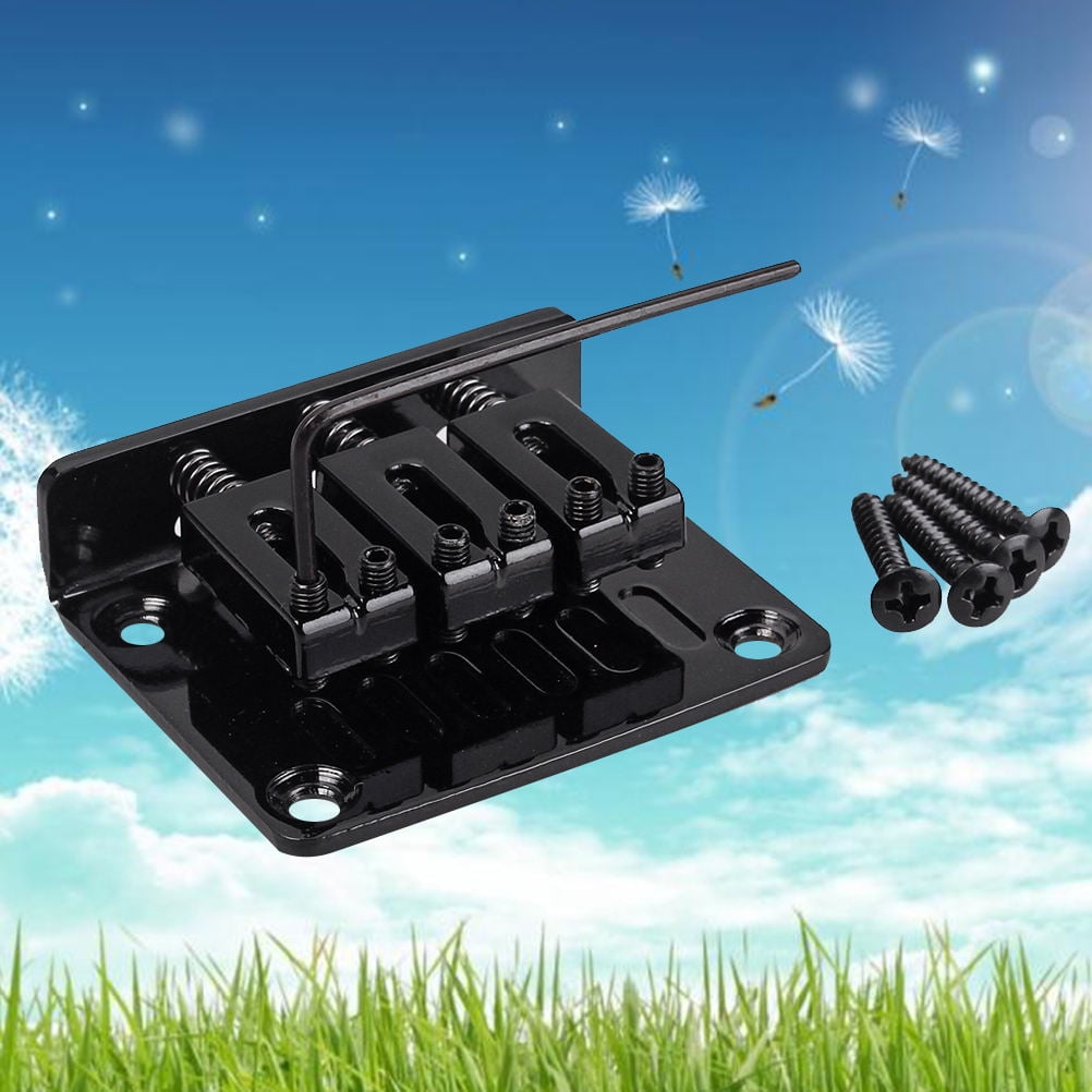 WEUVEB Acoustic Guitar Bridge Saddle 1 Set Metal Black For Box Guitar ...