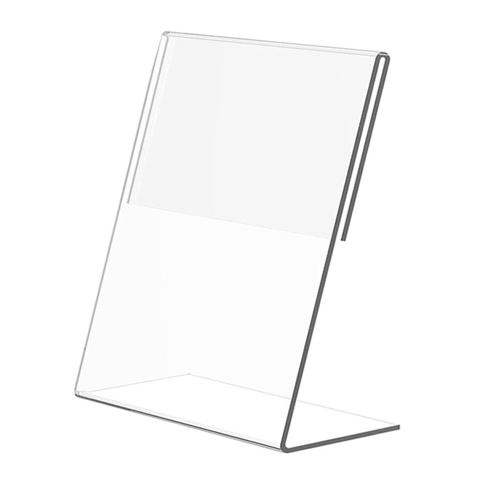 WEUVEB Acrylic Sign Holding Stand 1Pack Transparent for Displaying and ...