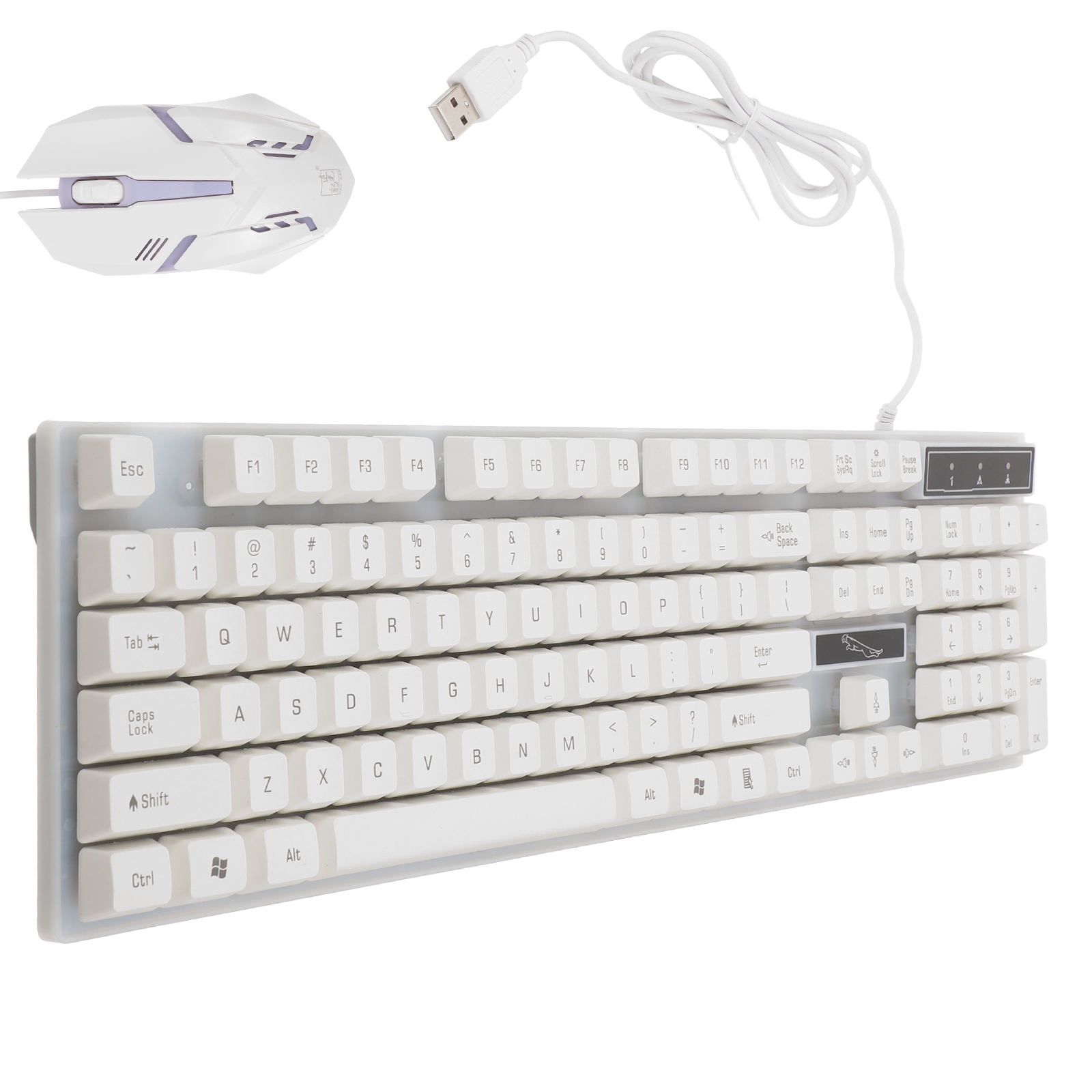 WEUVEB Wired White Keyboard and Mouse Set for Office Work - Back to ...