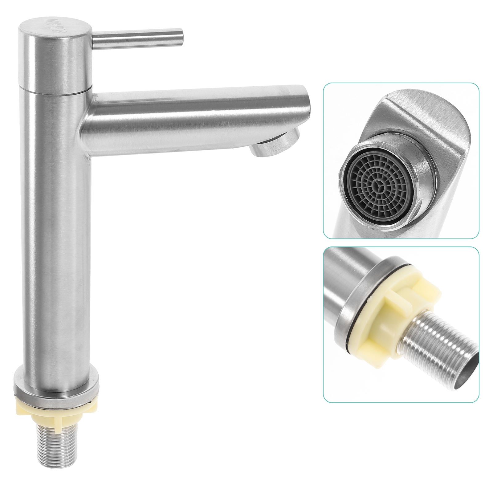 WEUVEB Basin Water Faucet Non Leaking Faucet Silver 1Pcs - Walmart.com