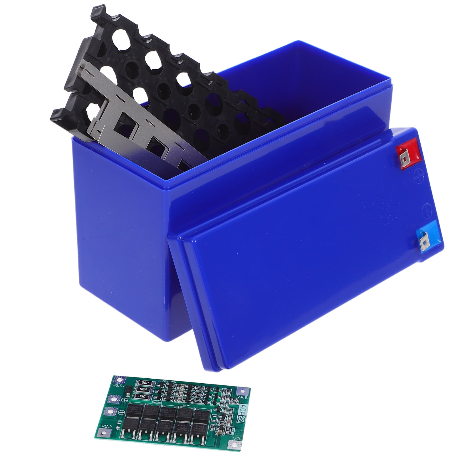 WEUVEB Battery Storage Box Case Plastic Container for AA AAA Batteries ...