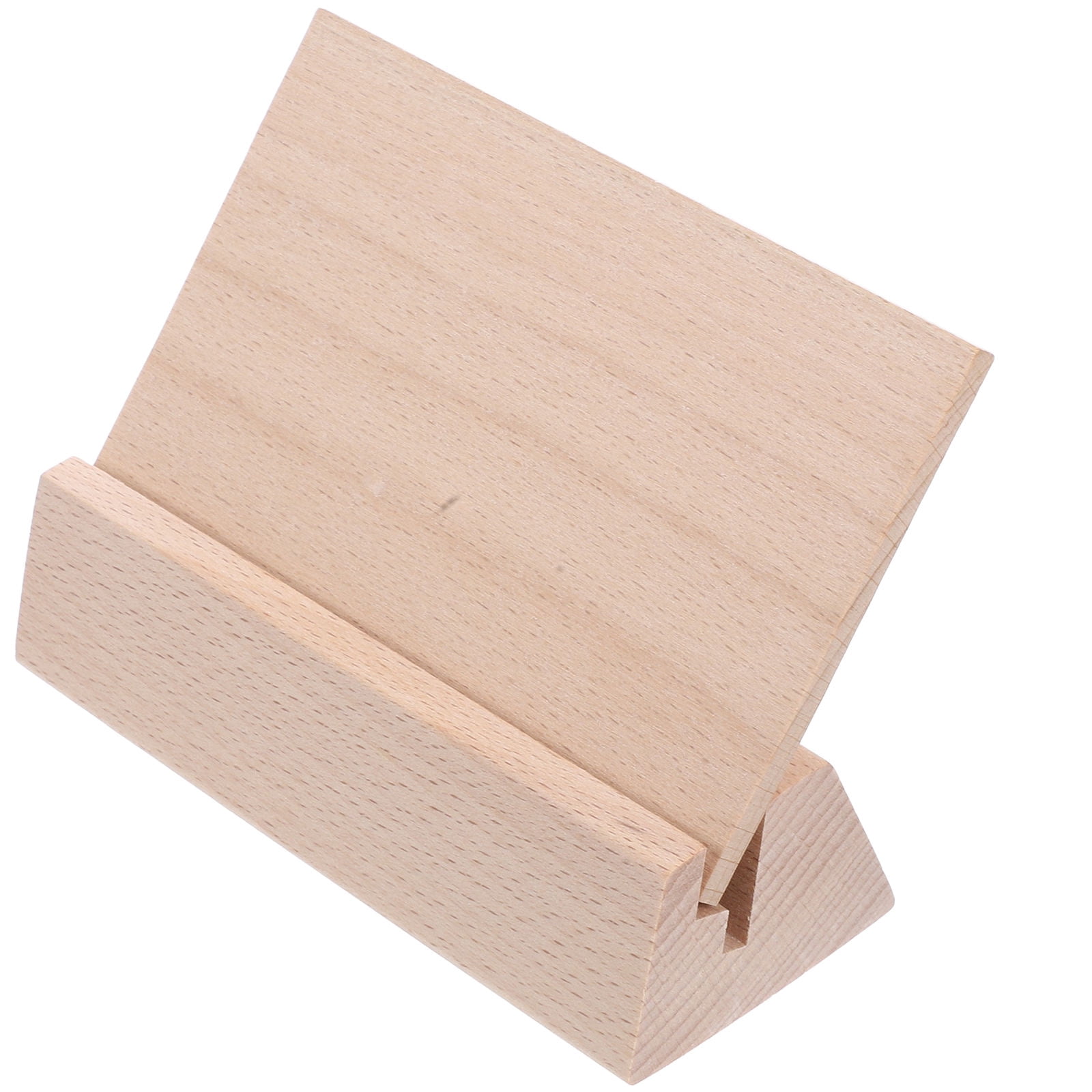 WEUVEB Wooden Card Display Holder with Beige Rustic Base for Calendars ...