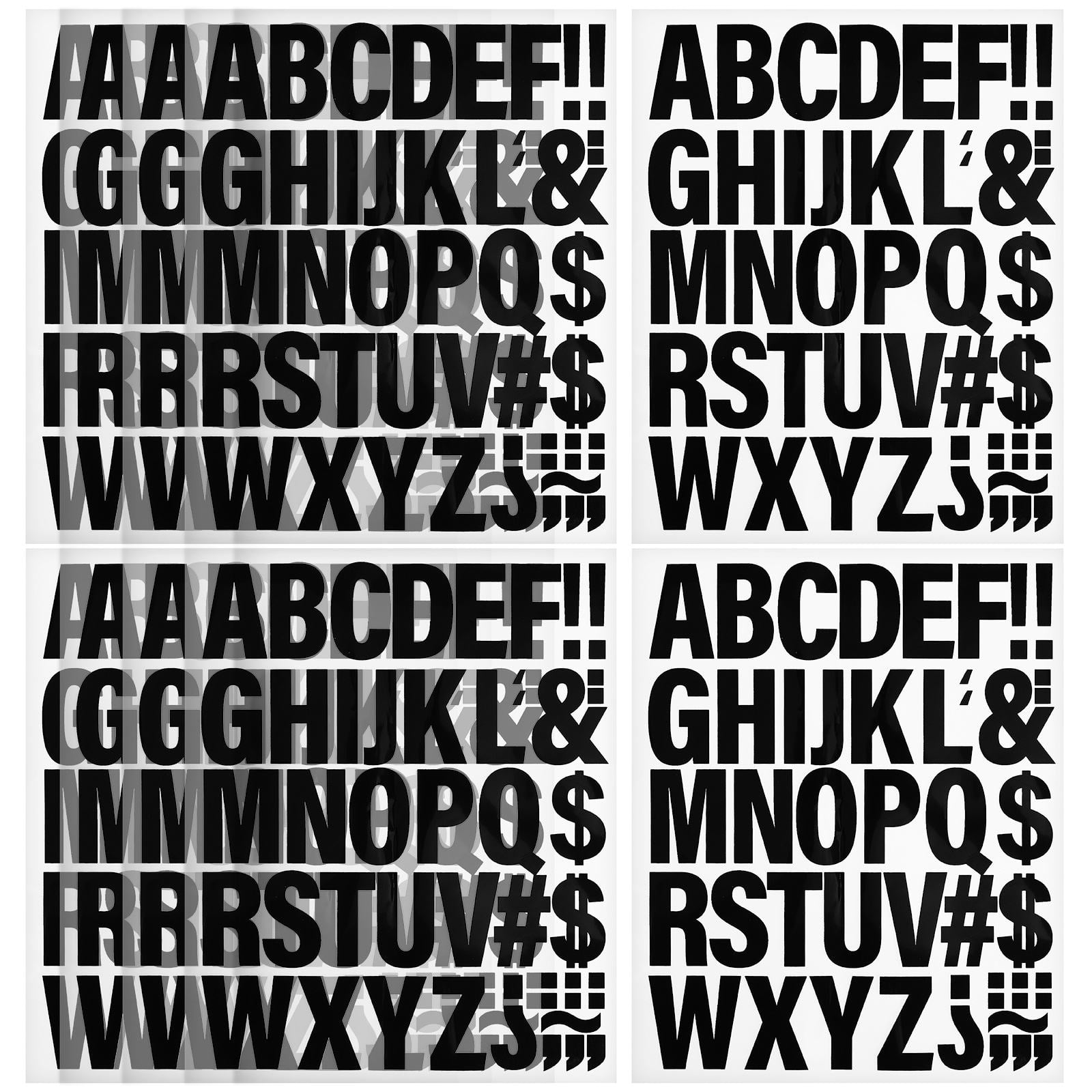 WEUVEB Black Vinyl Iron on Letters for Clothing Fashionable Alphabet ...