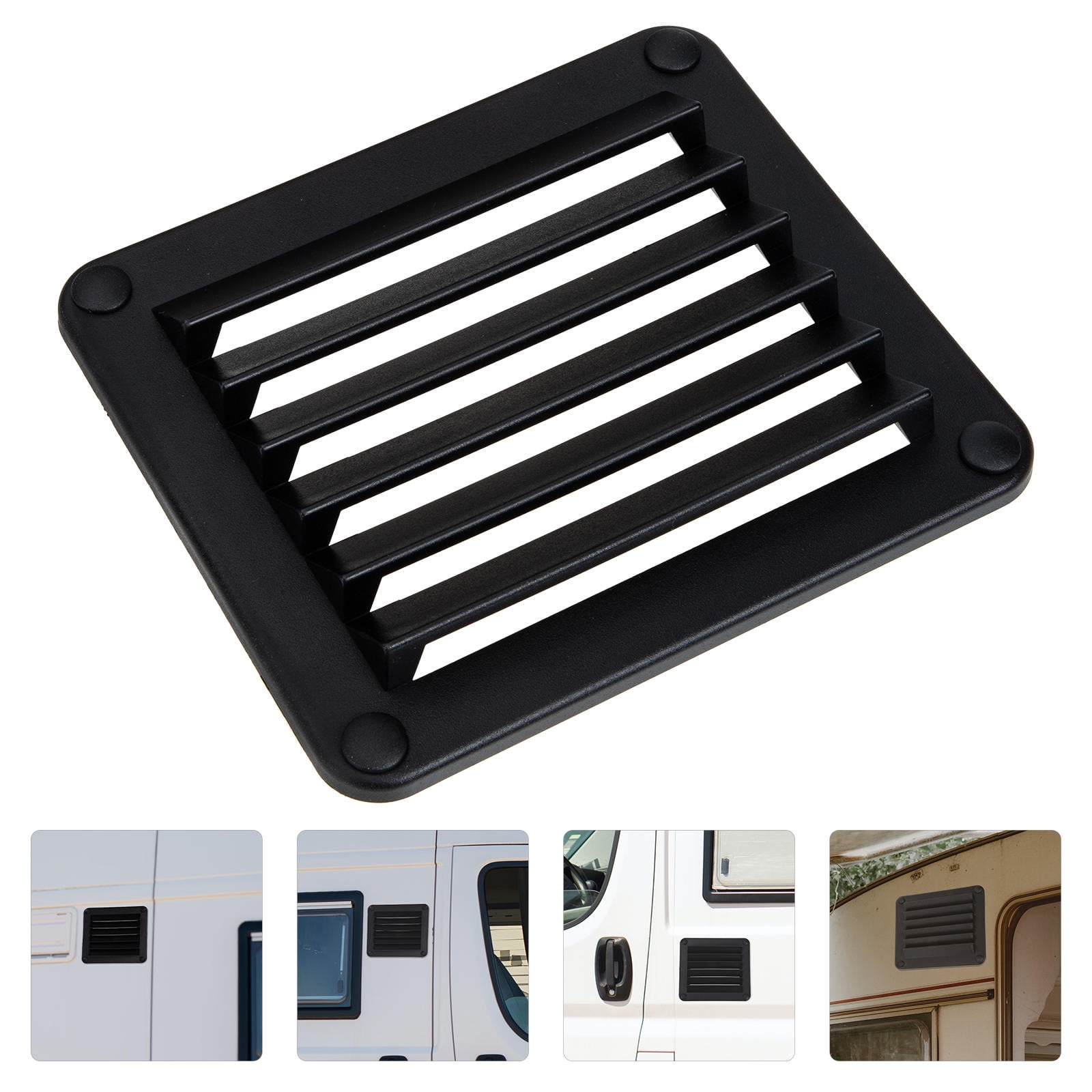 WEUVEB Marine Vent Black Ventilation Square Vent Grille Boats 1Pcs ...