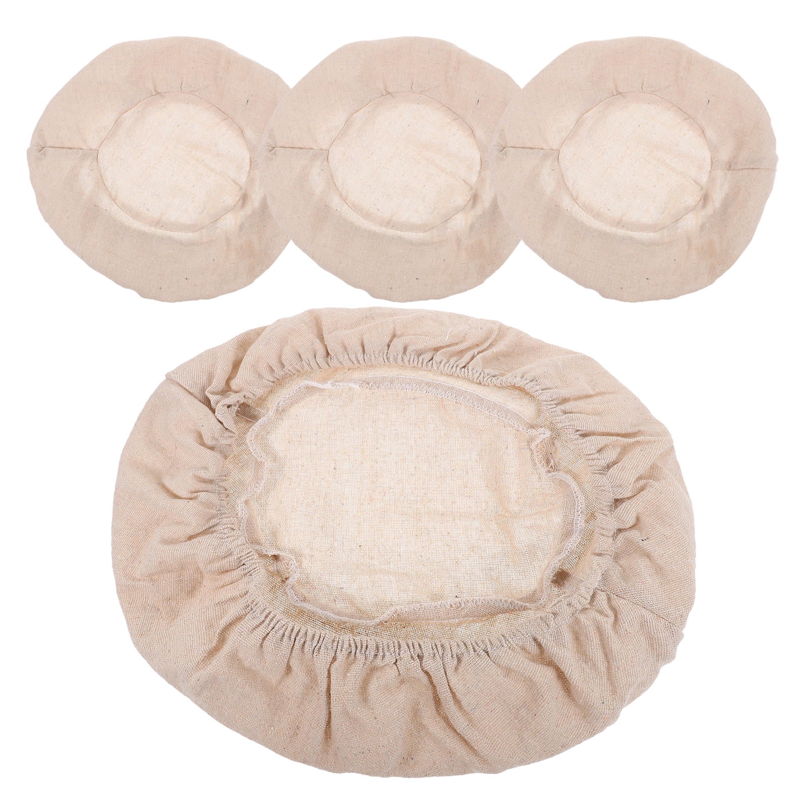 WEUVEB Bread Basket Liner Cloth 4Pcs Beige for Dough and Air ...