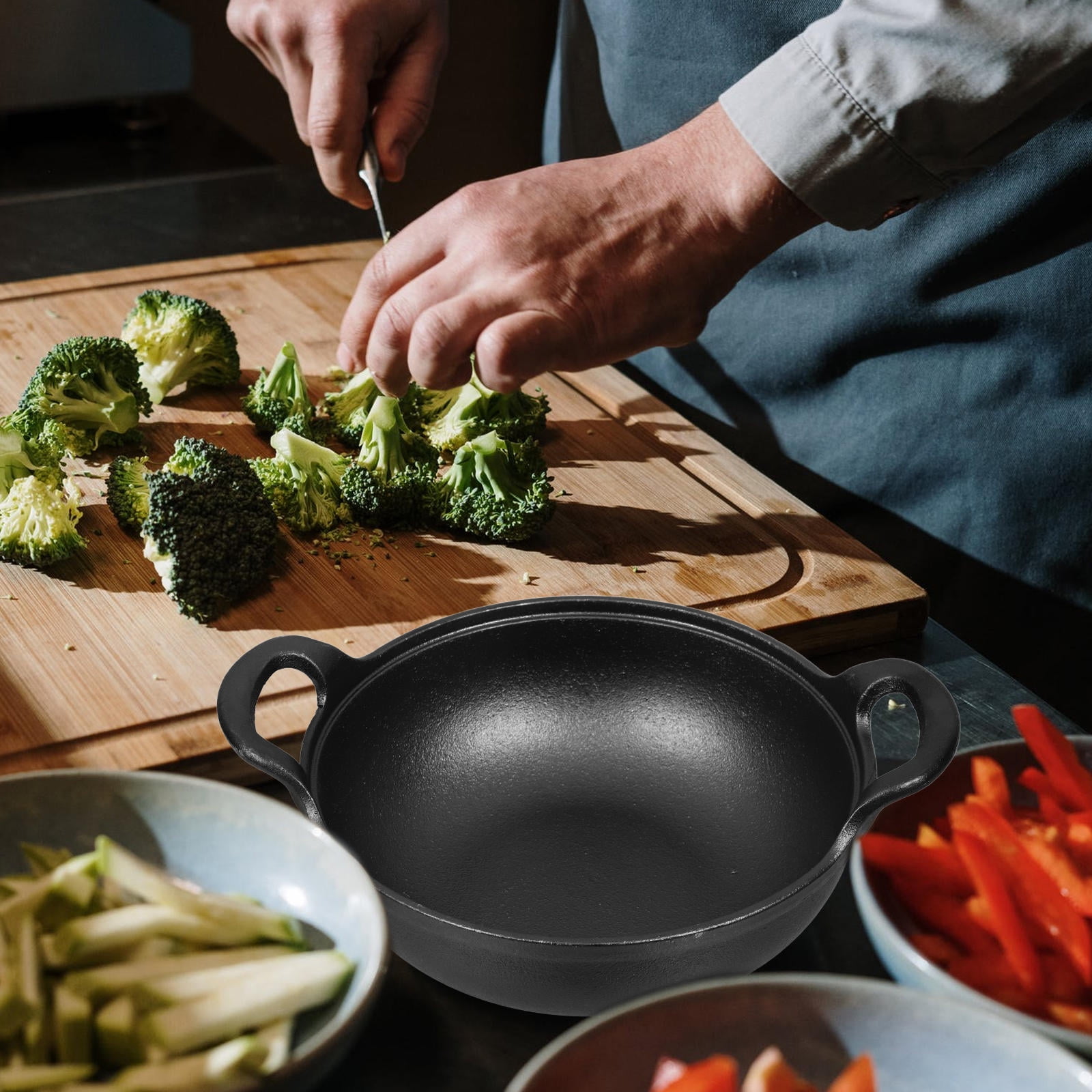 WEUVEB Small Cast Iron Pan Boiling Cast Iron Home Cooks Housewarming ...