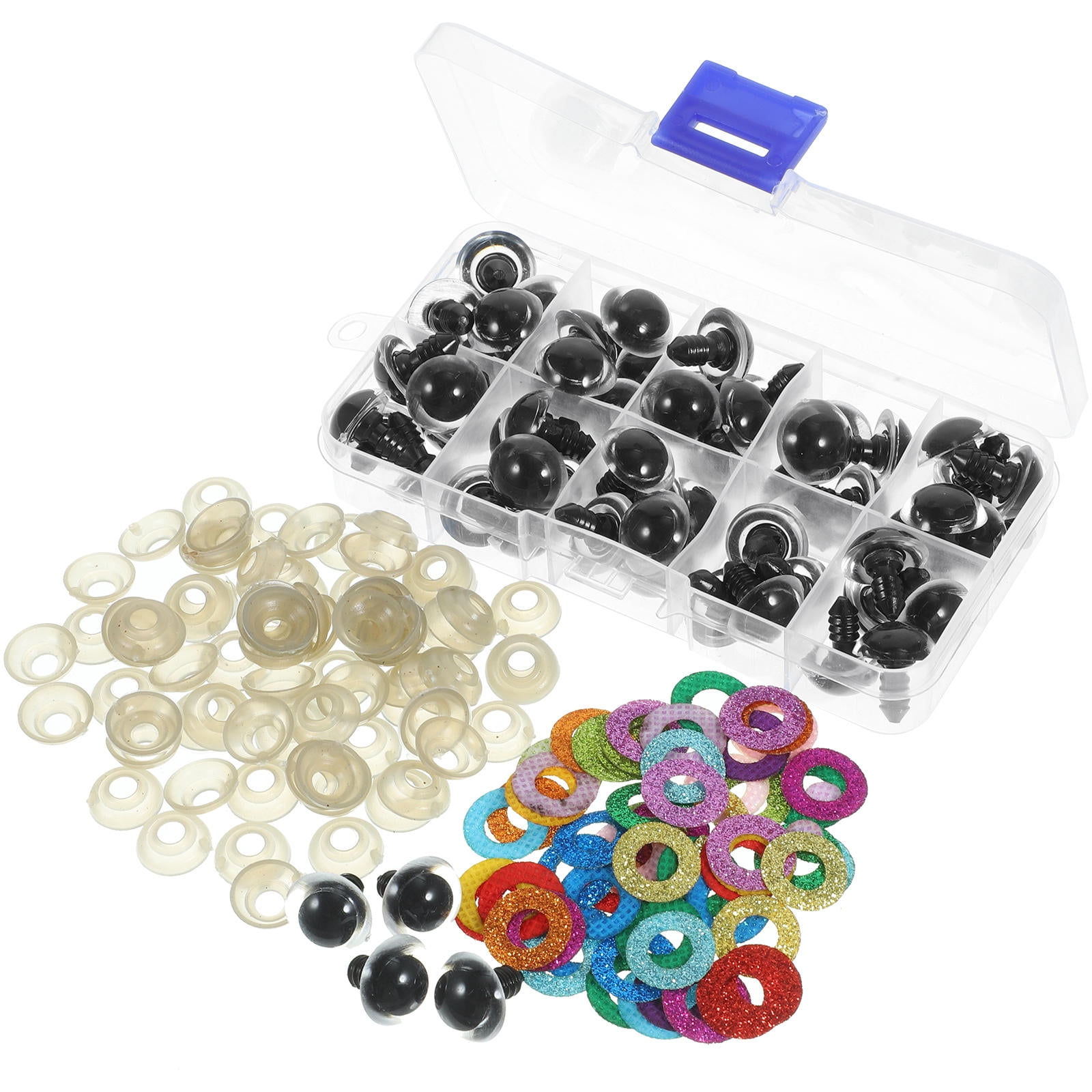 WEUVEB Craft Eyes For Stuffed Toys 60-Pcs Diy Doll Eyes Assorted Color ...