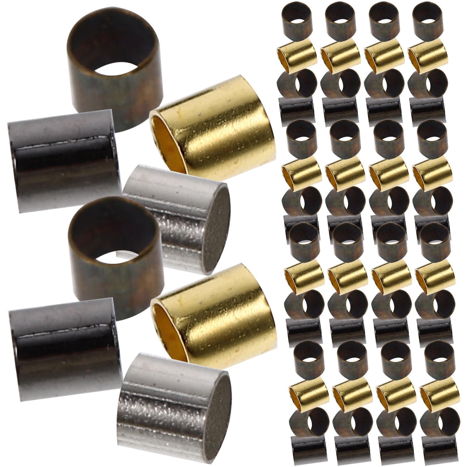 WEUVEB Craft Projects Jewelry Making Crimping Tube Beads 3000Pcs Copper ...