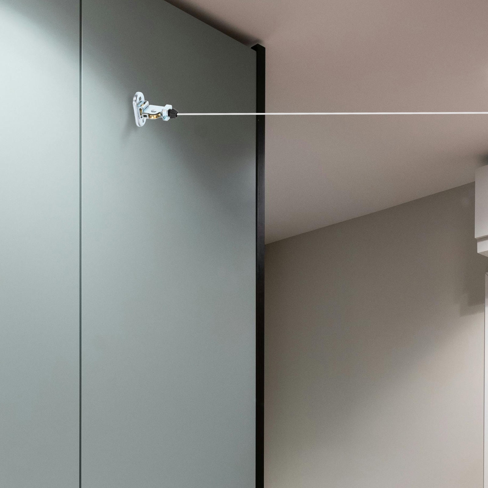 WEUVEB Washing Clothes Line Pulley Washing Line Pulley System Kit Steel ...