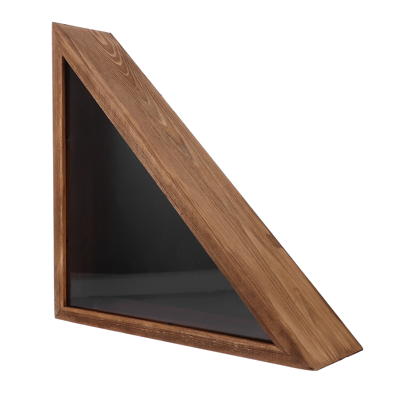 WEUVEB Flag Display Case 1Pcs Wooden Triangular Design for Home and ...