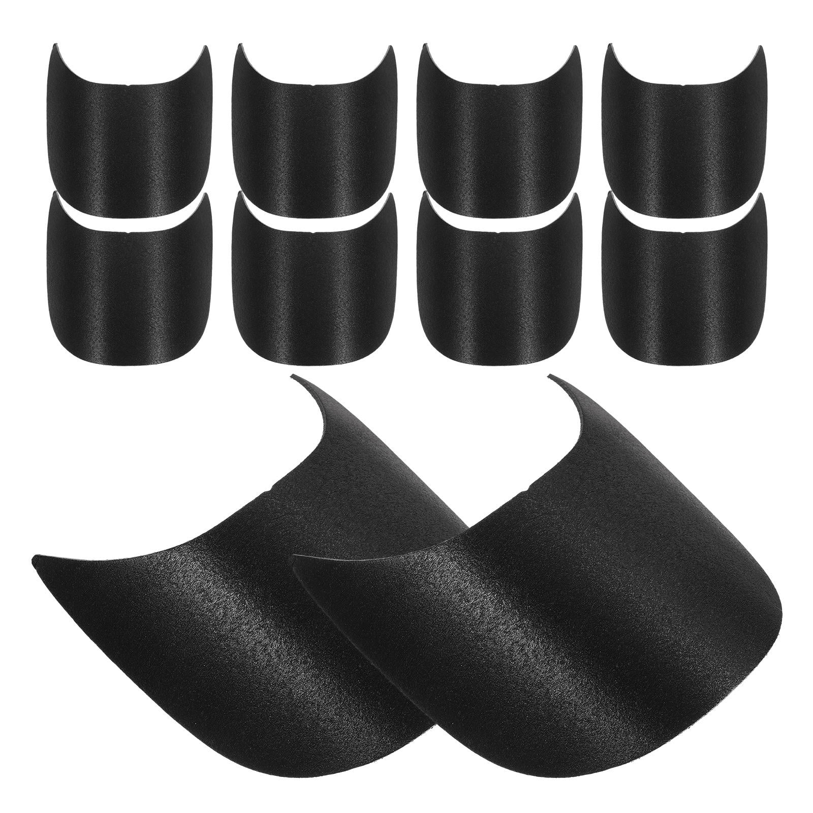 WEUVEB 10Pcs Black Plastic Hat Brim Inserts for Cap Visor Replacement ...