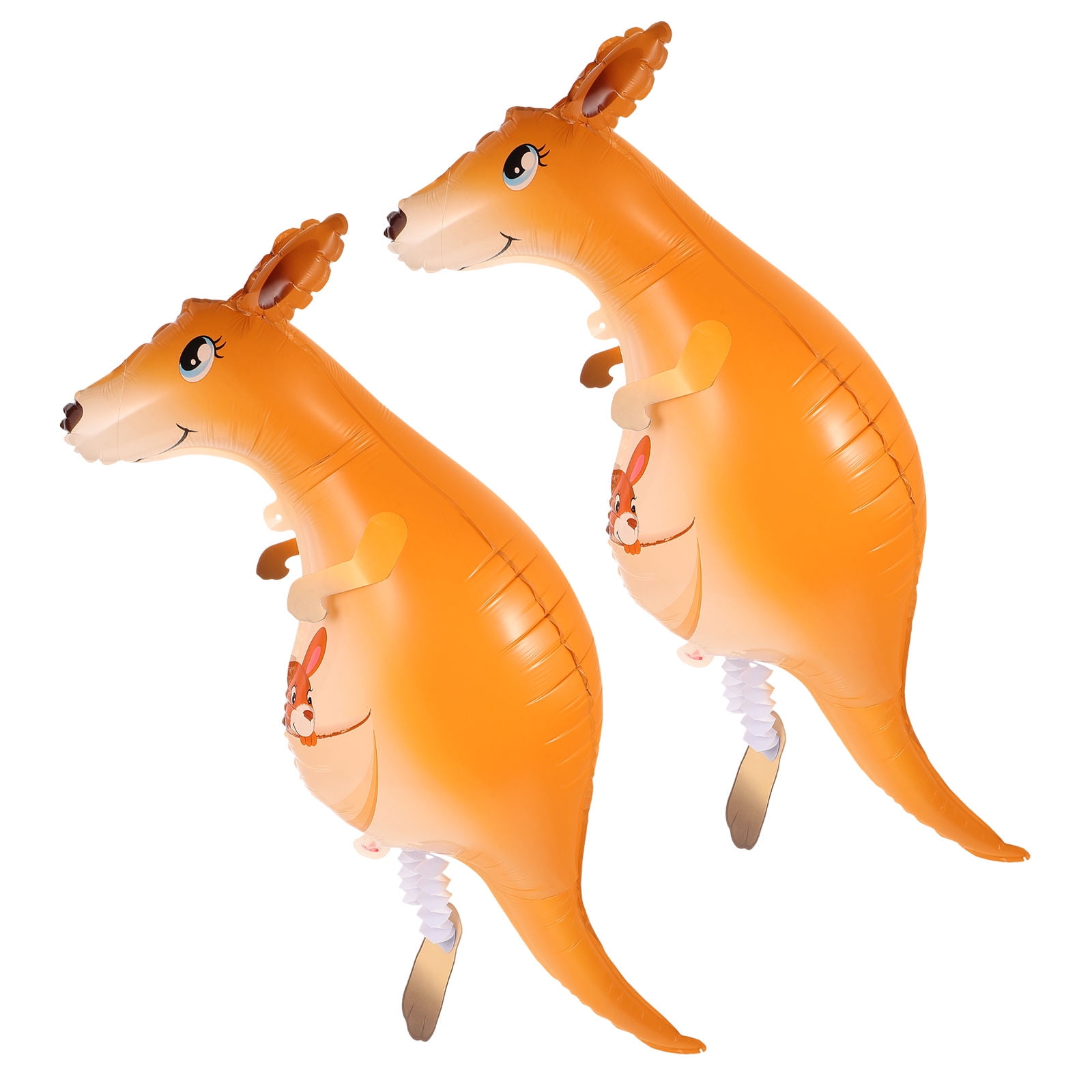 WEUVEB Cute Cartoon Orange Kangaroo Inflatable Balloon 2Pack for ...