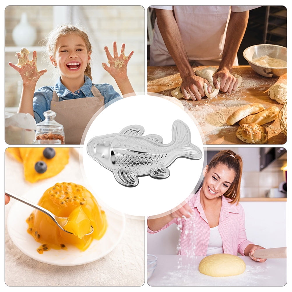 WEUVEB Fish Shaped Aluminum Cake Mold Nonstick Bakeware for Desserts ...