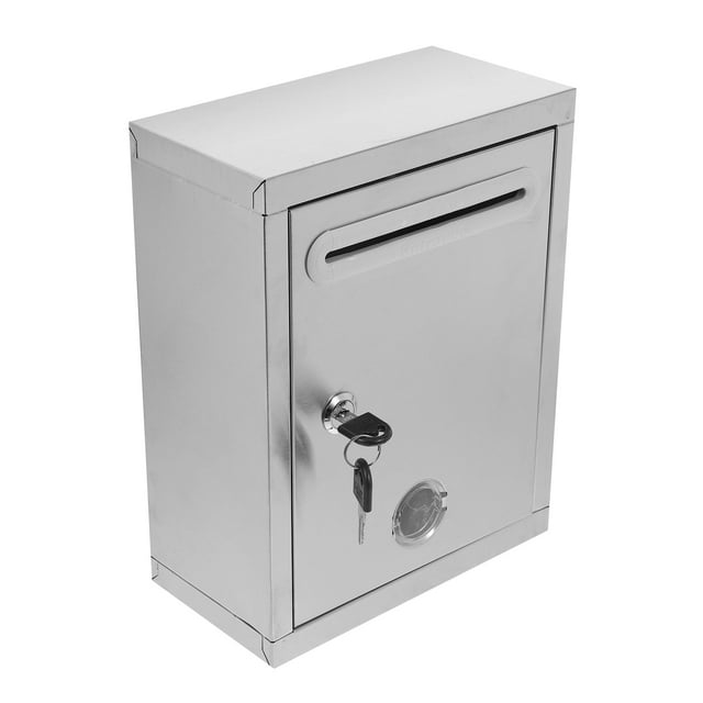 WEUVEB Lockable Mailbox Wall Mount Waterproof Outdoor Mail Letter Box ...