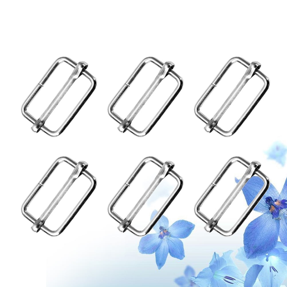 WEUVEB Metal Roller Buckle 100Pack Slide Roller Buckles Silver ...