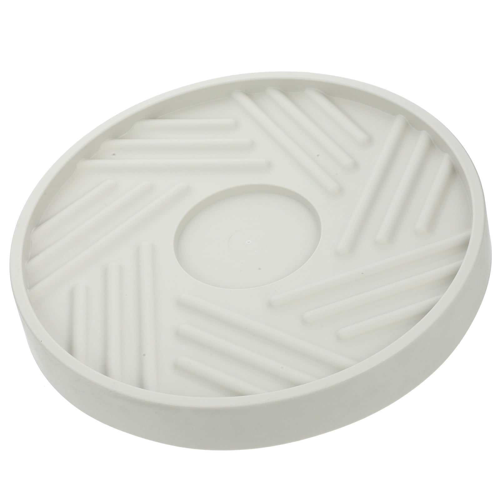 WEUVEB Indoor Movable Plant Tray with White PP Base and Smooth Titanium ...