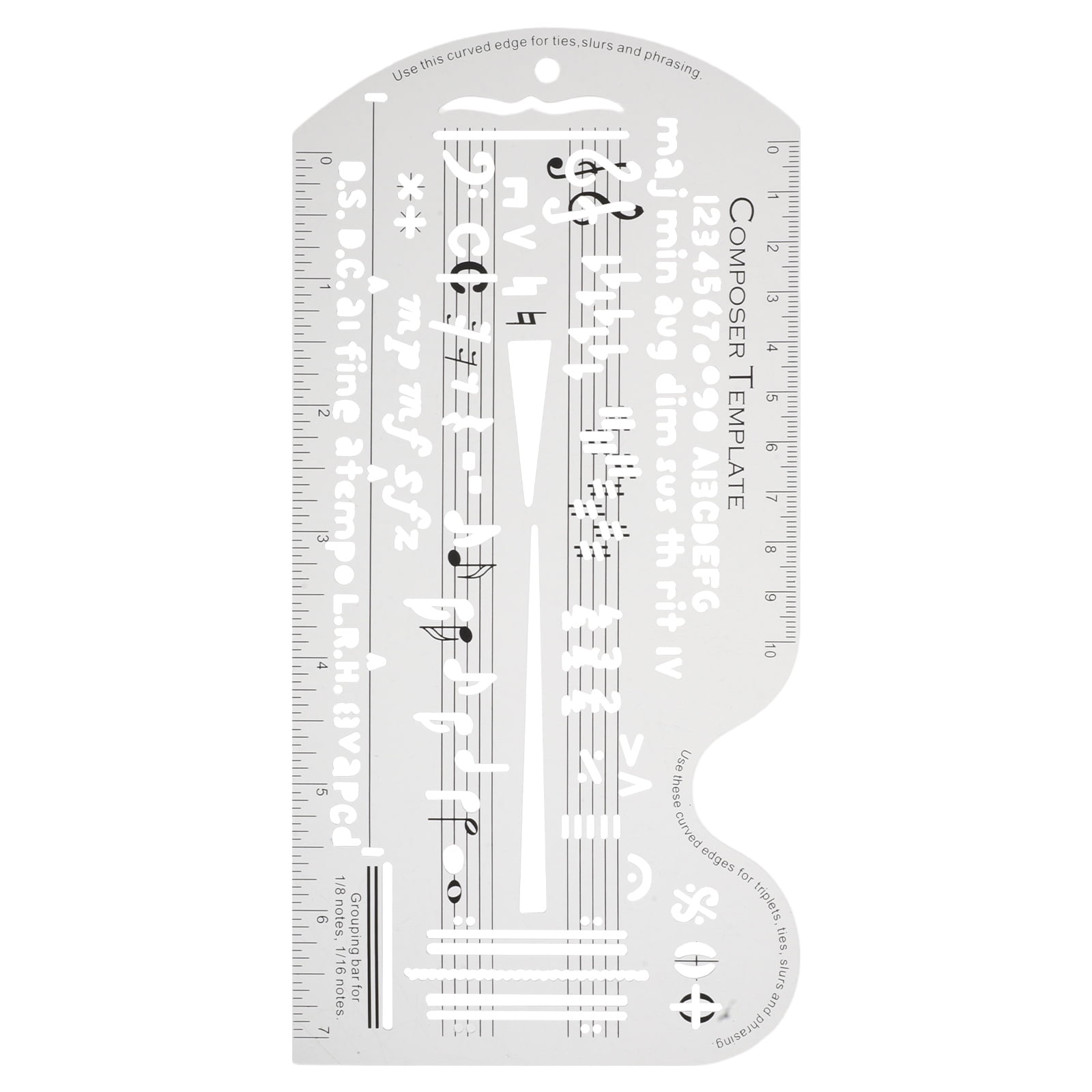 WEUVEB Transparent Music Staff Drawing Ruler with Precision Positioning ...