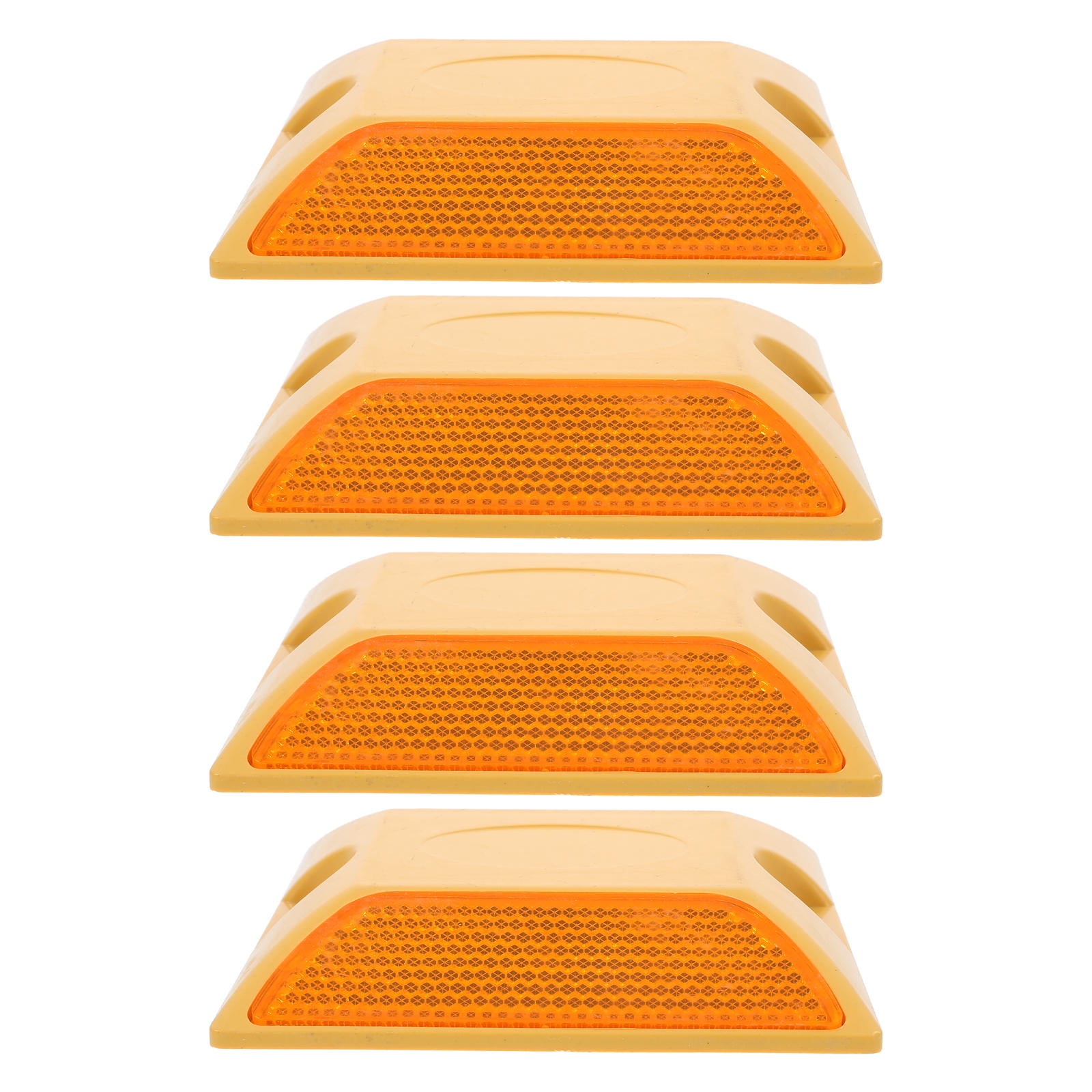 WEUVEB Highway Deceleration Pad Yellow Plastic 4Pcs 3.9x3.9x0.8in ...