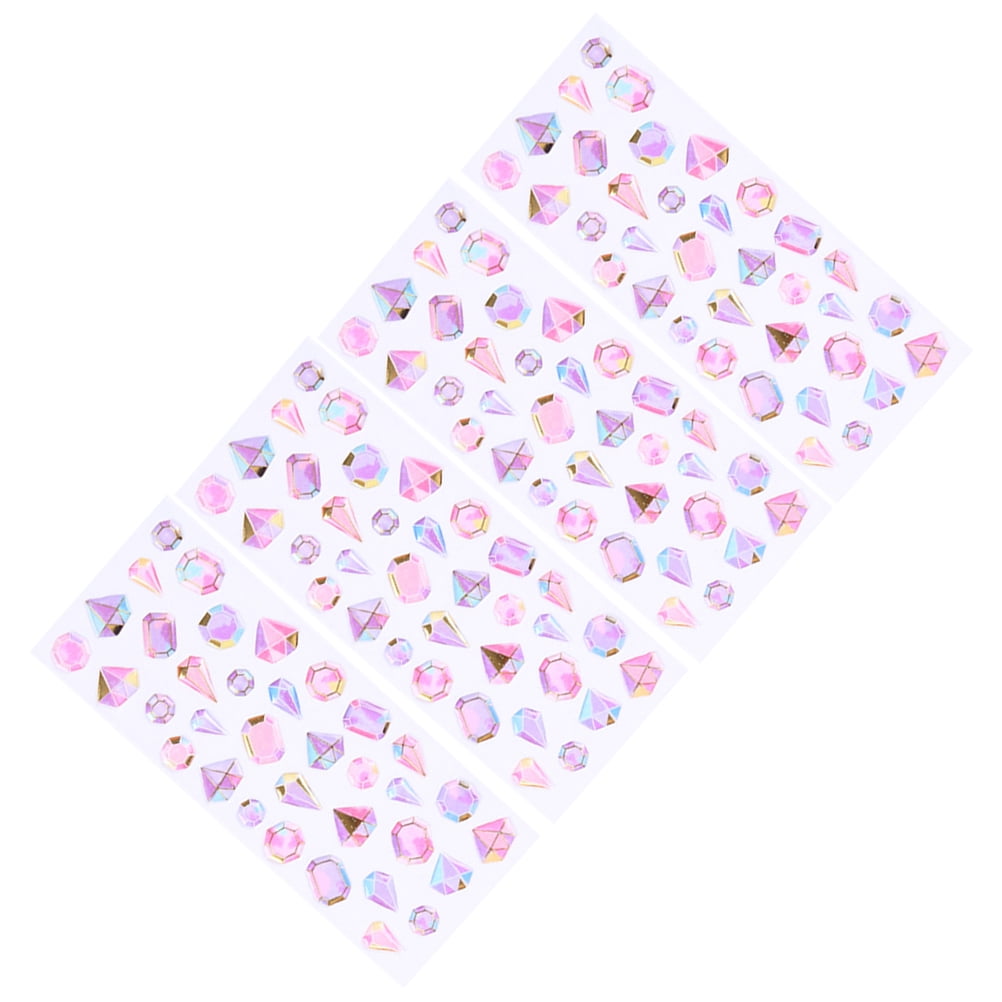 WEUVEB Scrapbook Decorations Stereo Epoxy Diamond Shape Sticker Journal ...