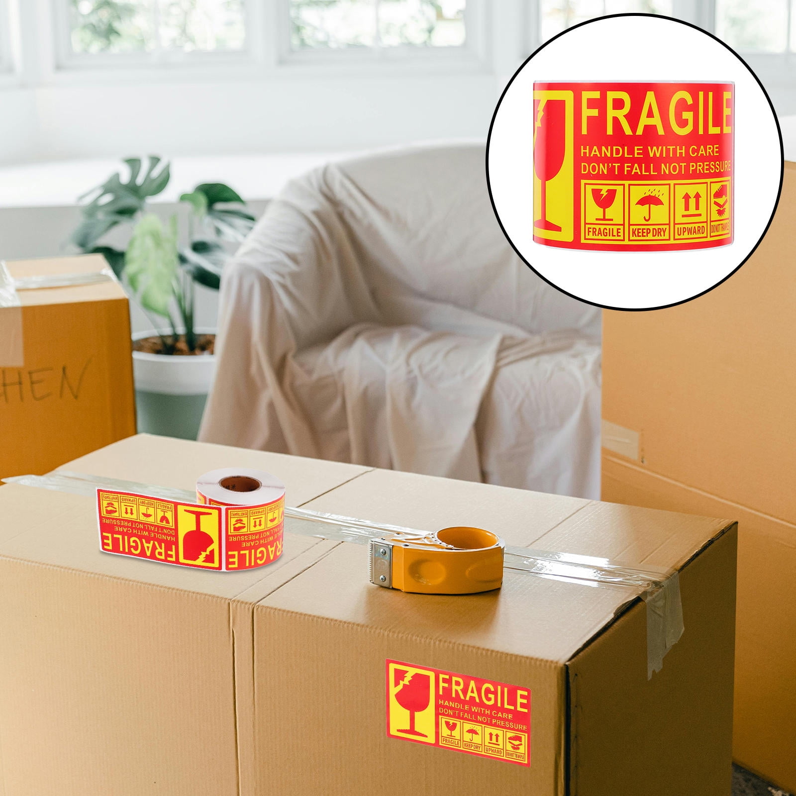 WEUVEB Shipping Fragile Warning Labels 300Pcs for Logistics Workers ...