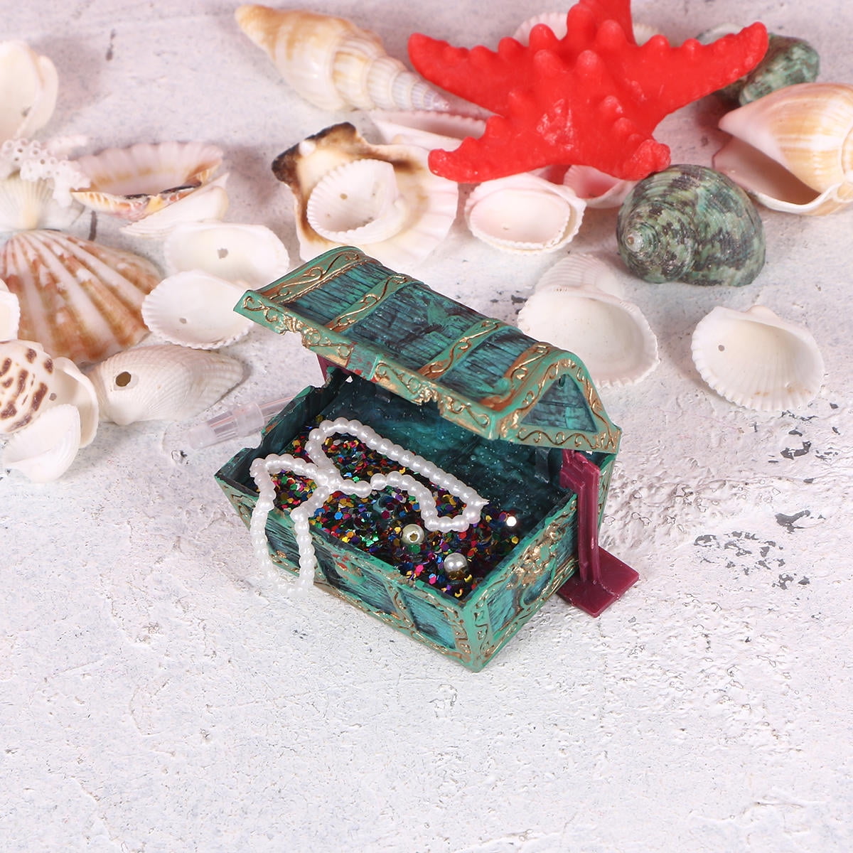 WEUVEB Shrimp Hideout Cave Breeding Hide Treasure Box Ornament Multi ...