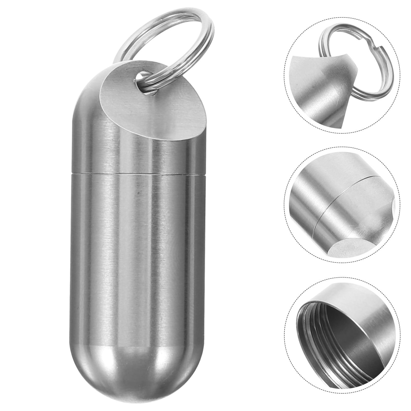 WEUVEB Stainless Steel Pill Holder for Storage Use Silver Color ...